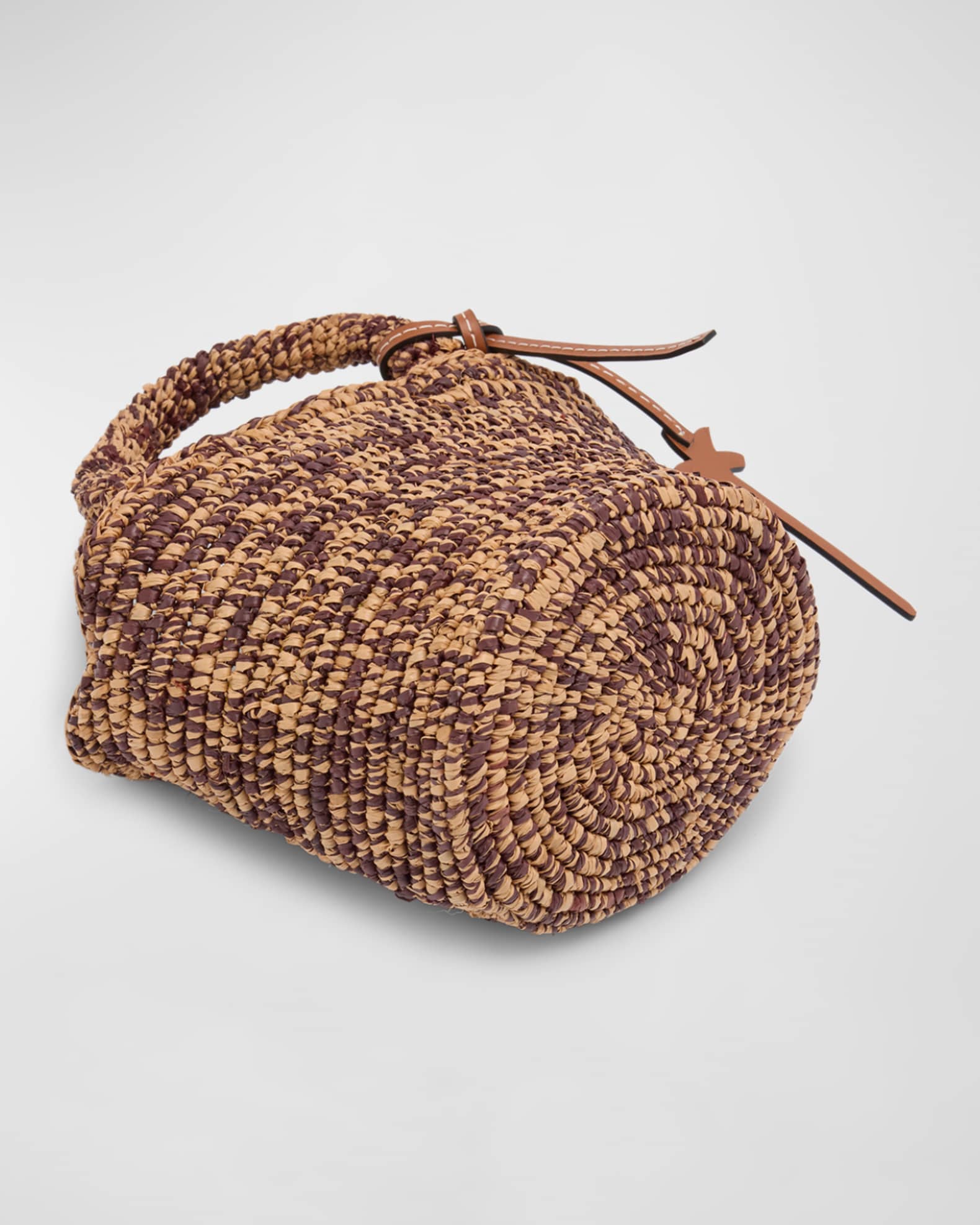 Manebi Mini Summer Raffia Top-Handle Bag | Neiman Marcus