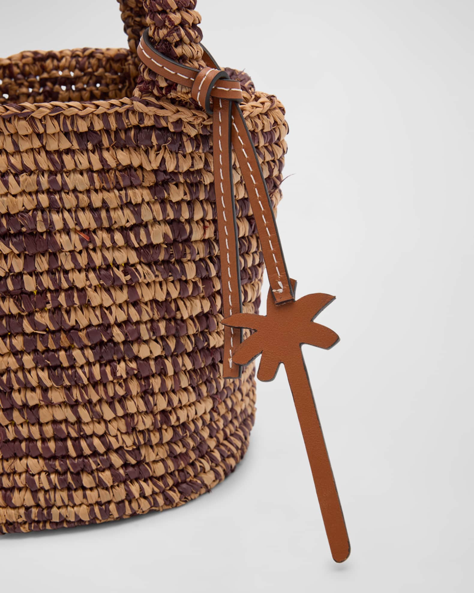Manebi Mini Summer Raffia Top-Handle Bag | Neiman Marcus