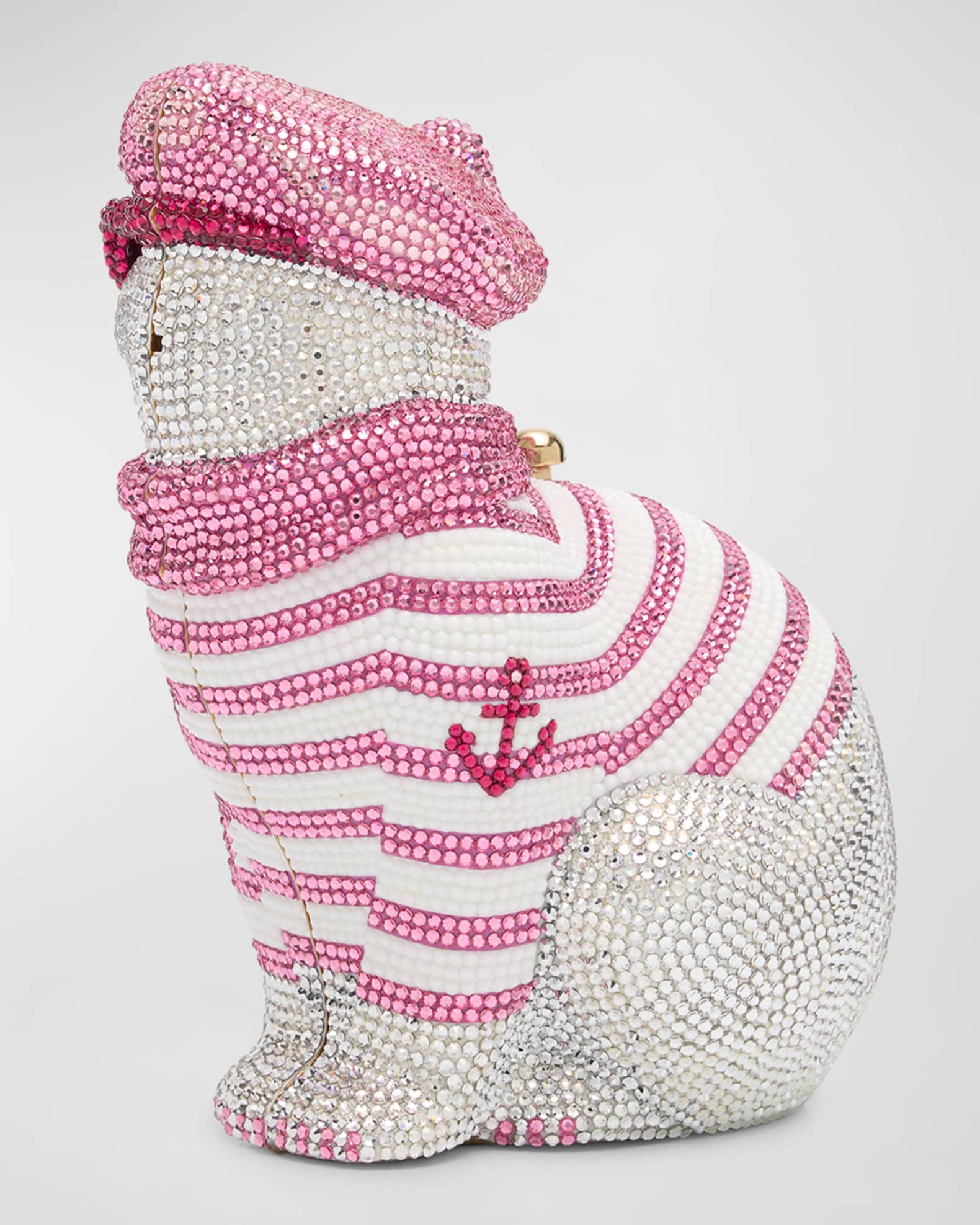 Judith Leiber Couture Cat with Beret Crystal Clutch Bag | Neiman Marcus