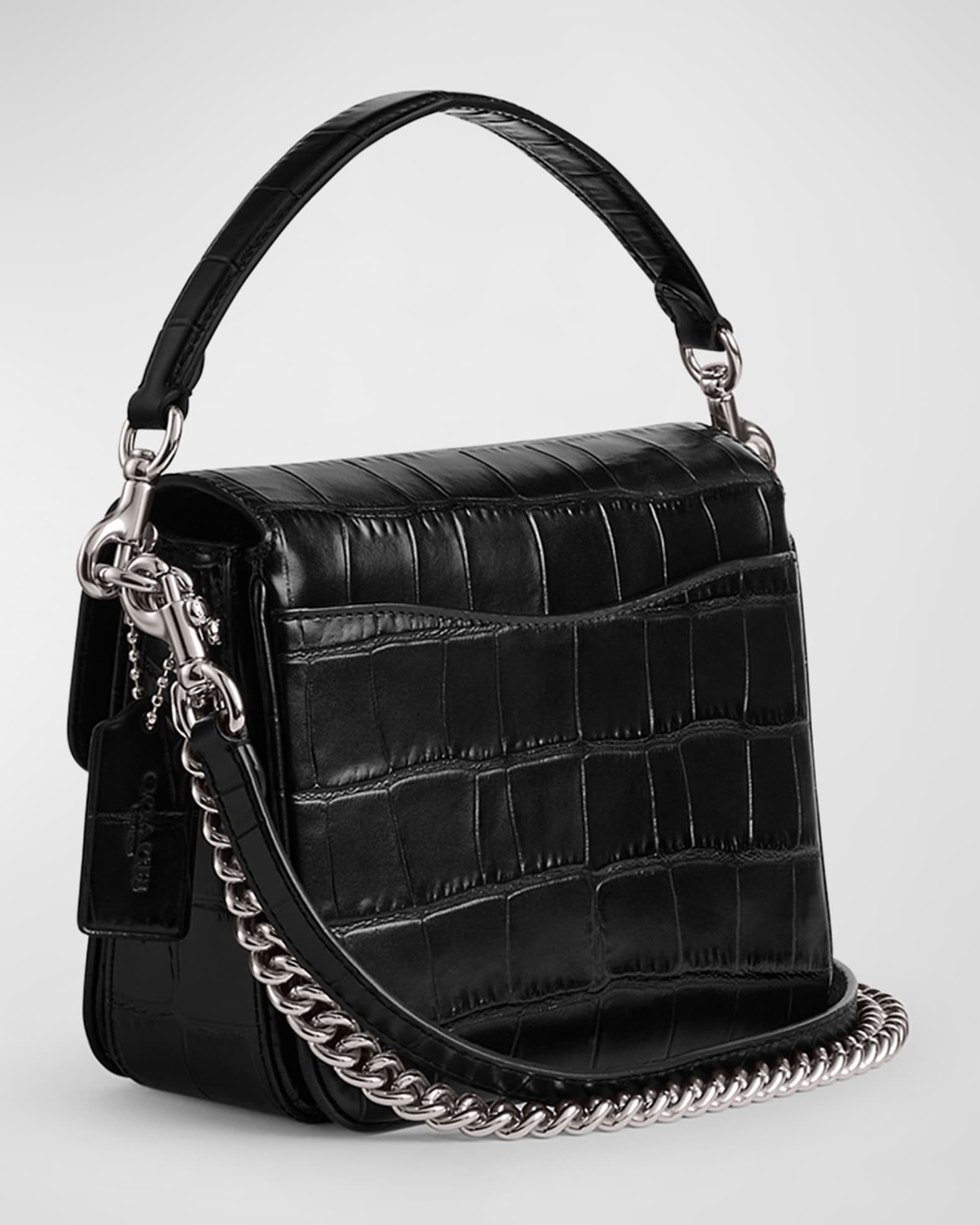 Coach Cassie 19 Croc-Embossed Crossbody Bag | Neiman Marcus