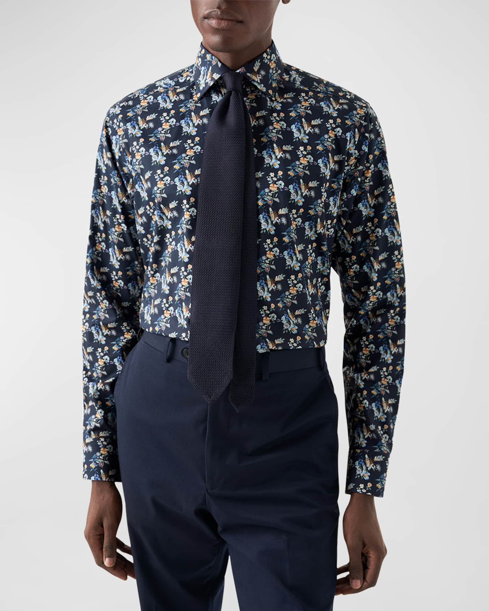 Eton Men's Contemporary Fit Floral Print Shirt | Neiman Marcus
