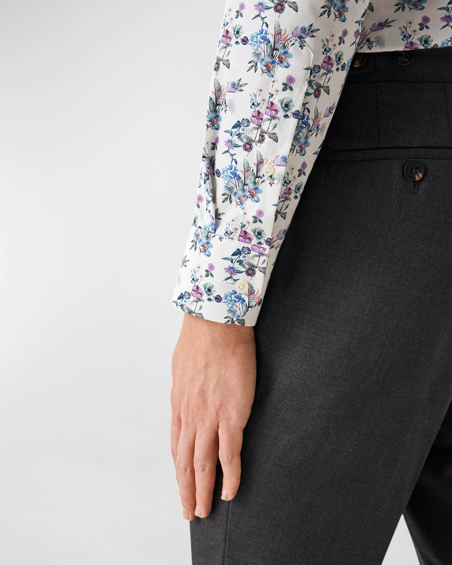Eton Men's Slim Fit Floral-Print Shirt | Neiman Marcus