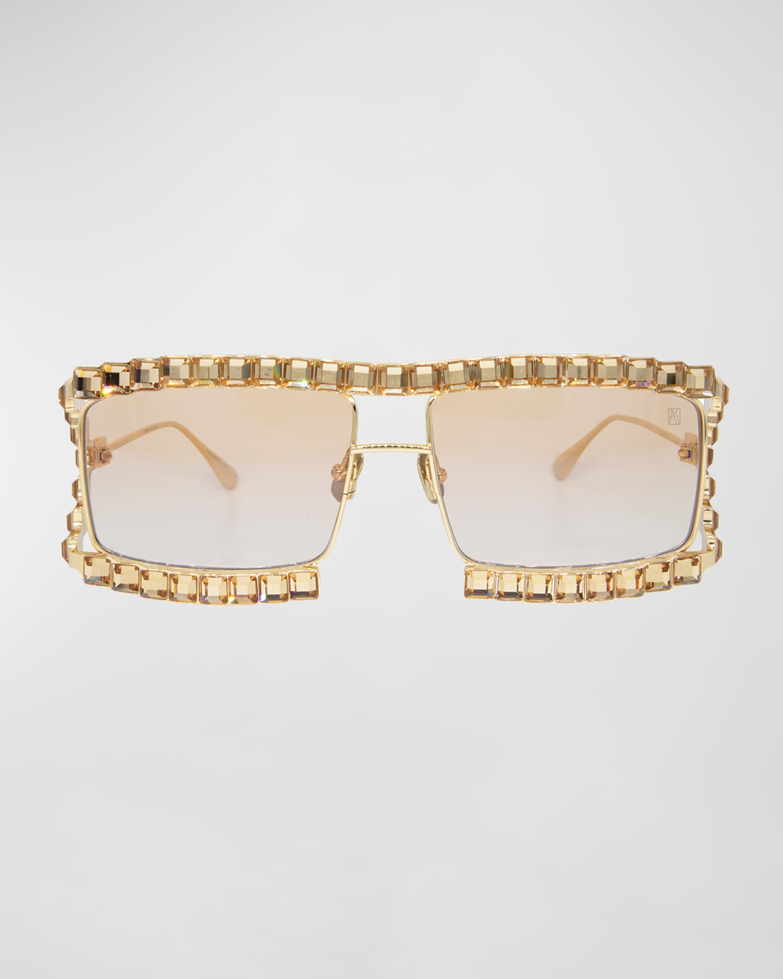 Anna-Karin Karlsson Crystal Boo Titanium Square-Shaped Aviator ...