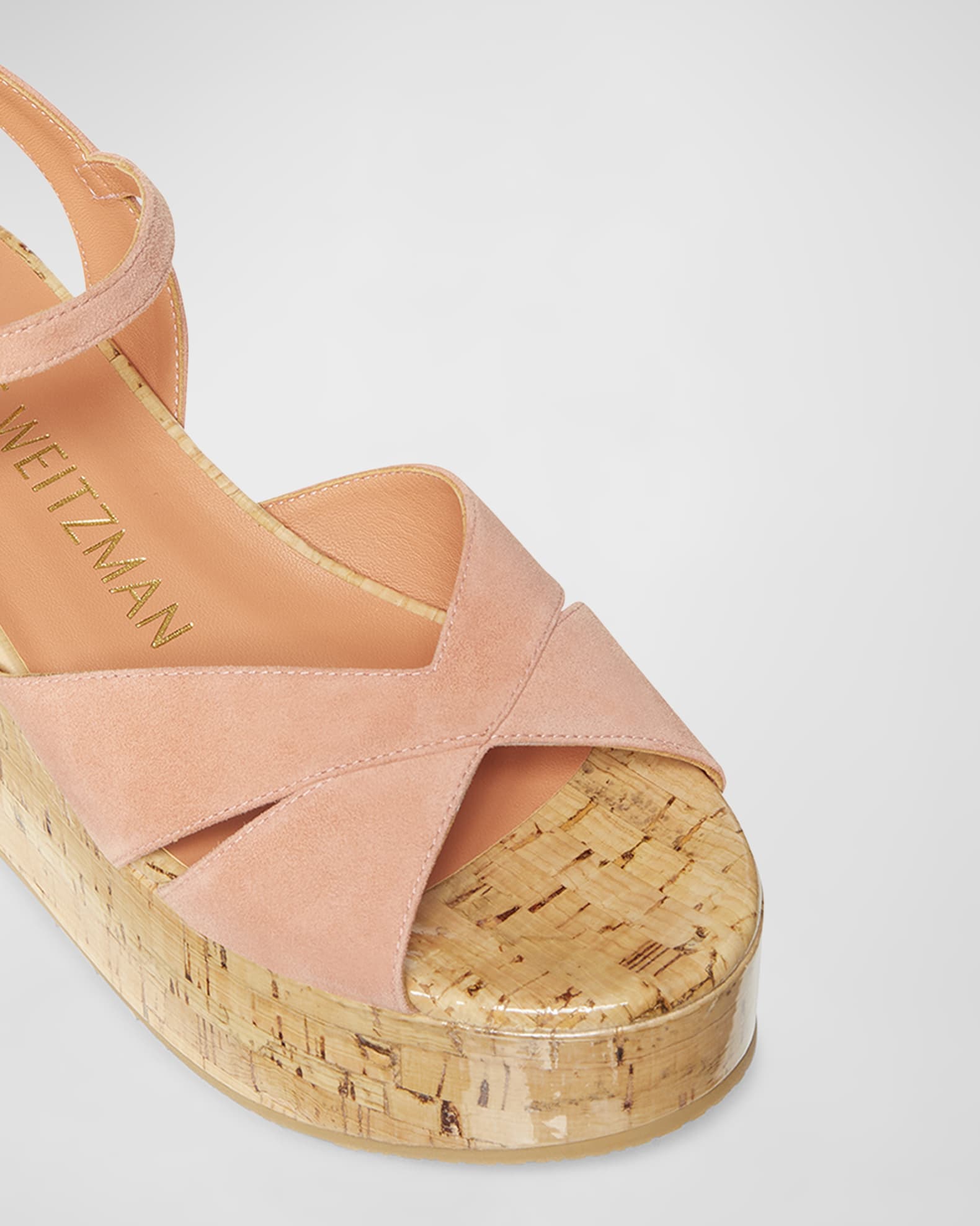 Stuart Weitzman Carmen Suede Slingback Wedge Sandals | Neiman Marcus