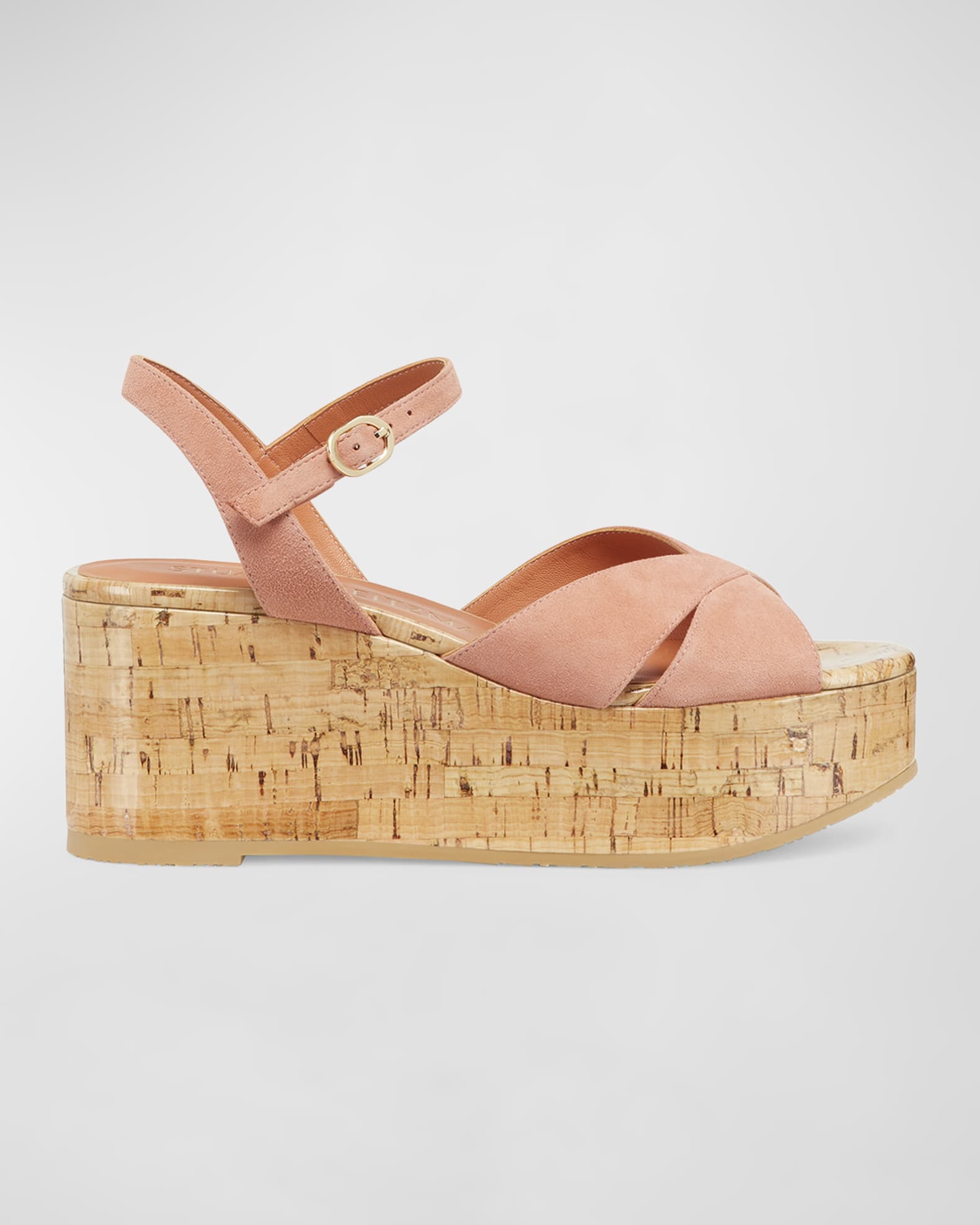 Stuart Weitzman Carmen Suede Slingback Wedge Sandals | Neiman Marcus
