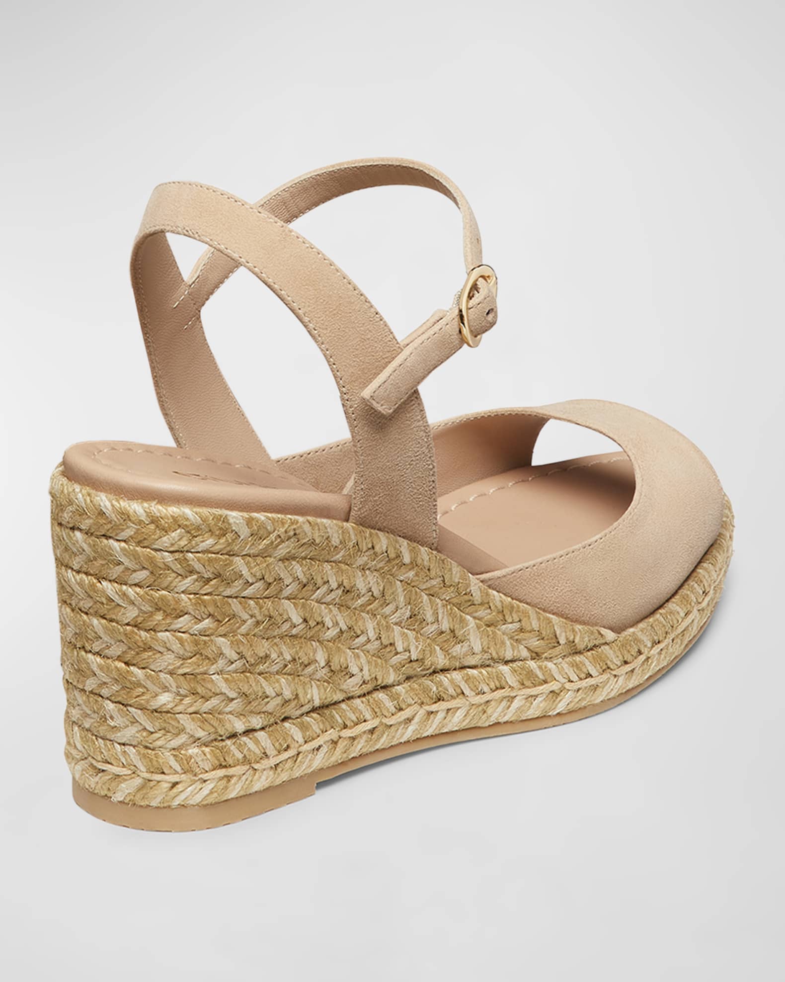 Stuart Weitzman Tia Suede Wedge Espadrille Sandals | Neiman Marcus