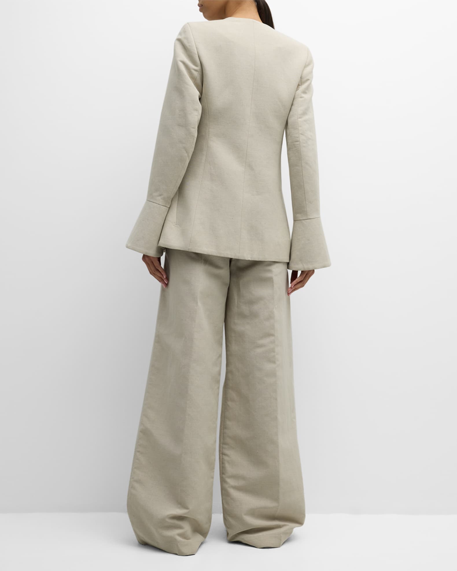 Co High-Rise Pleated Wide-Leg Sack Trousers | Neiman Marcus
