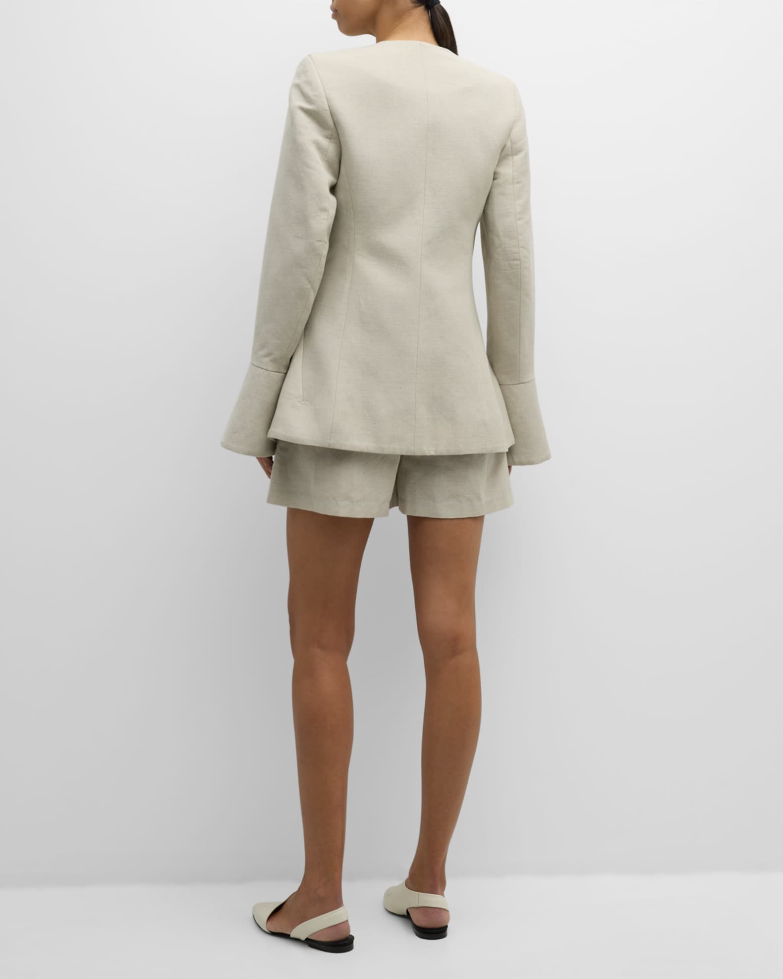 Co Flare-Cuff Single-Breasted Jacket | Neiman Marcus