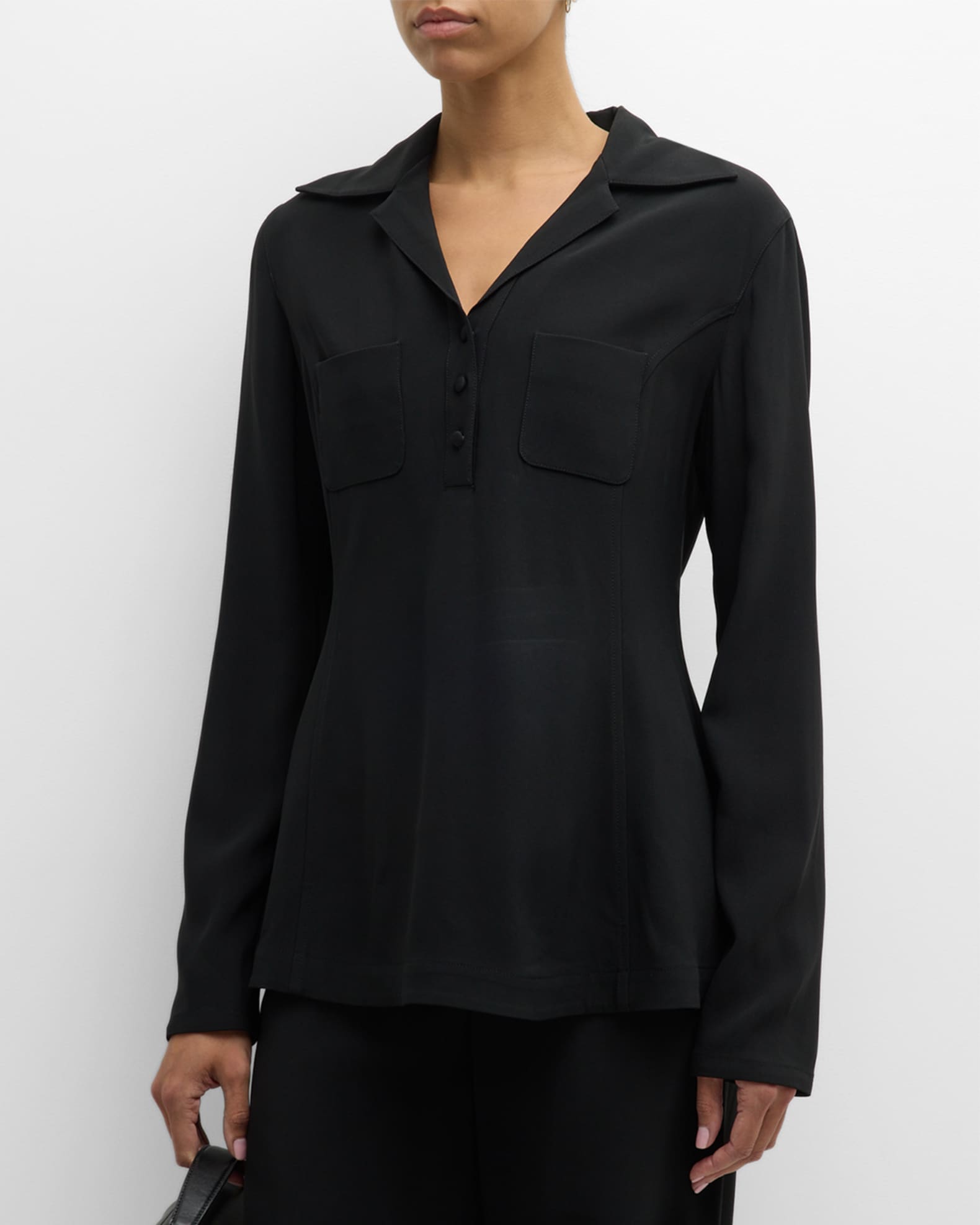 Co Slim A-Line Collared Shirt | Neiman Marcus