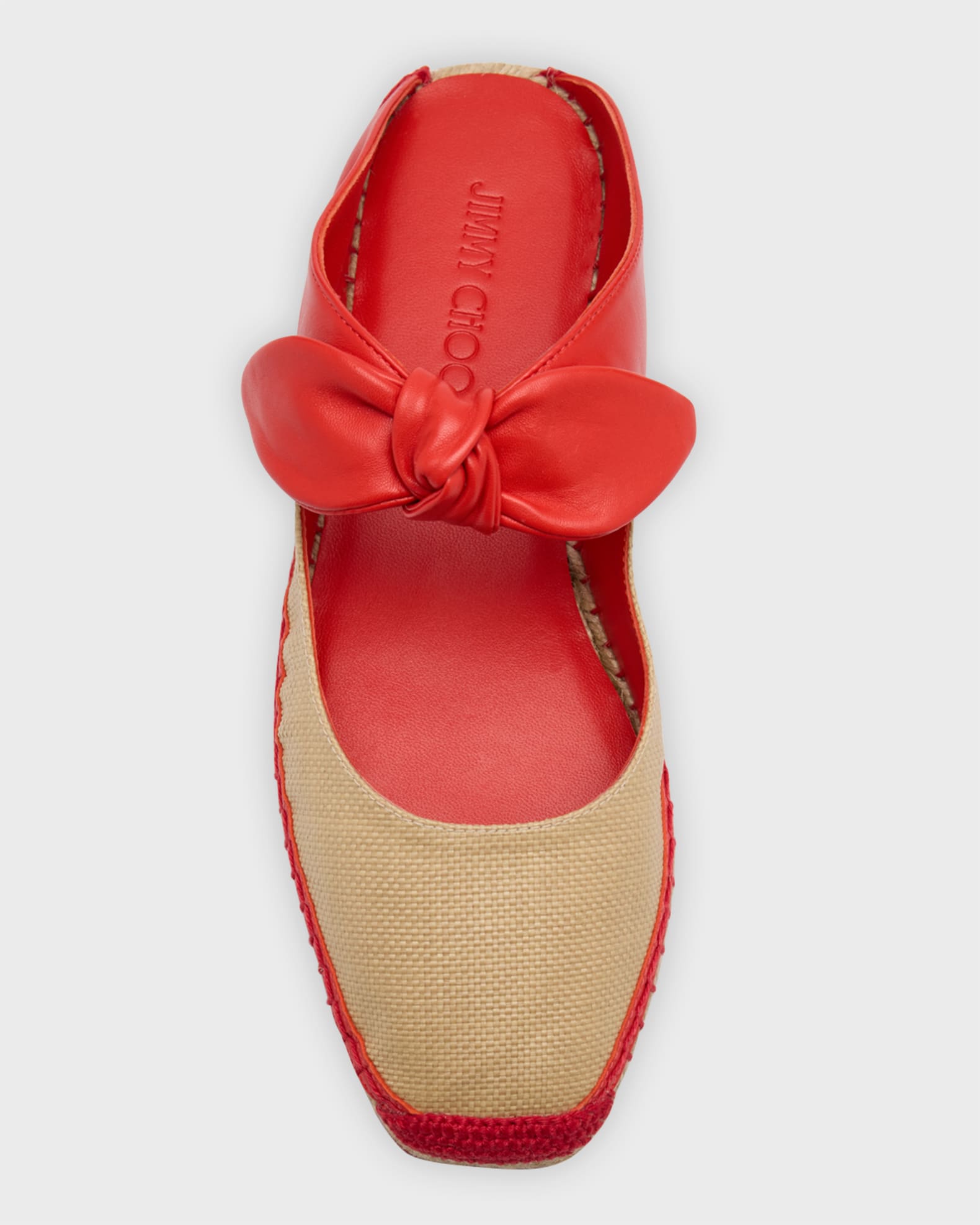Jimmy Choo Reka Knotted Bow Espadrille Mules | Neiman Marcus
