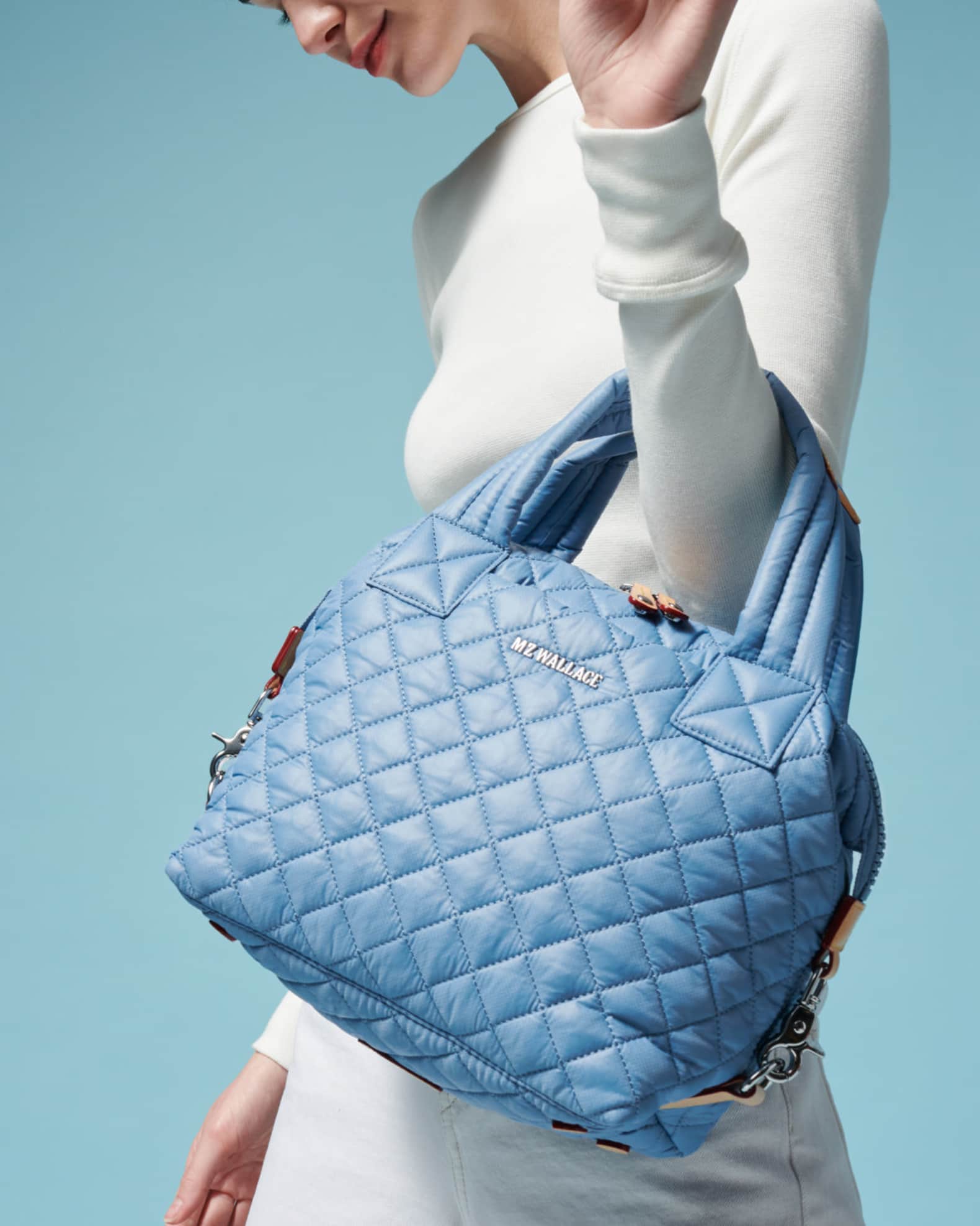 MZ WALLACE Sutton Deluxe Small Quilted Top-Handle Bag | Neiman Marcus