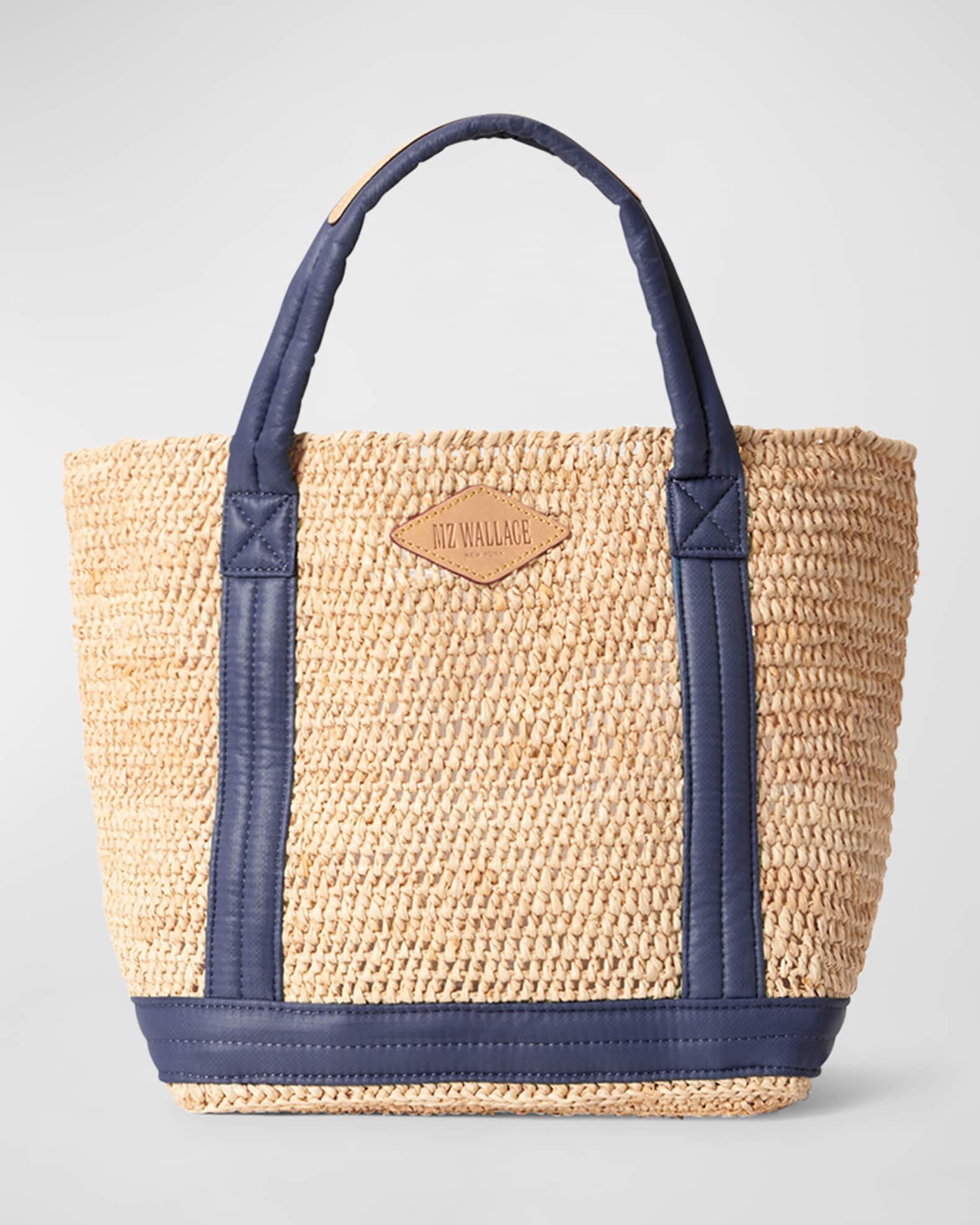 MZ WALLACE Small Raffia Tote Bag | Neiman Marcus