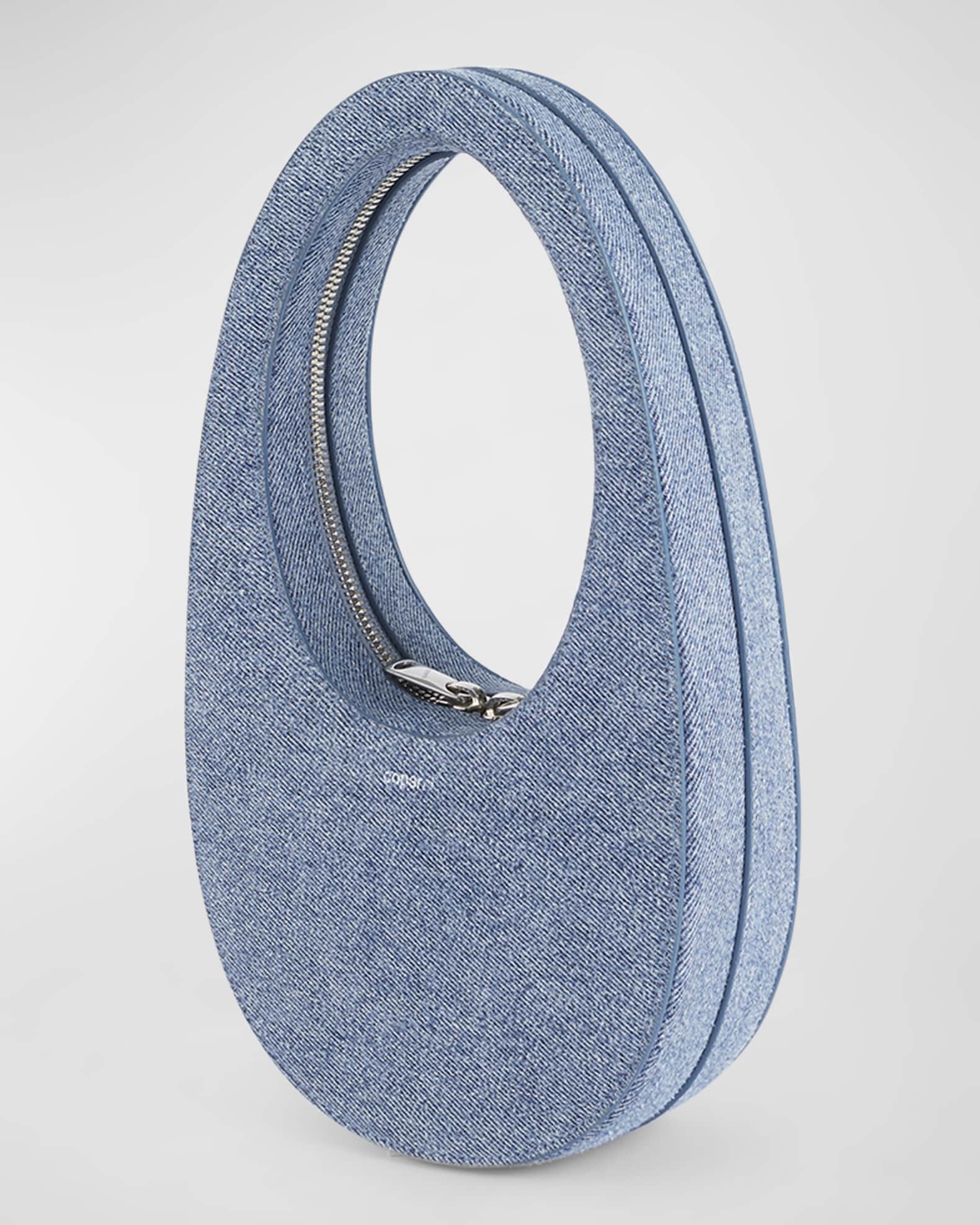Coperni Swipe Mini Denim Top-Handle Bag | Neiman Marcus
