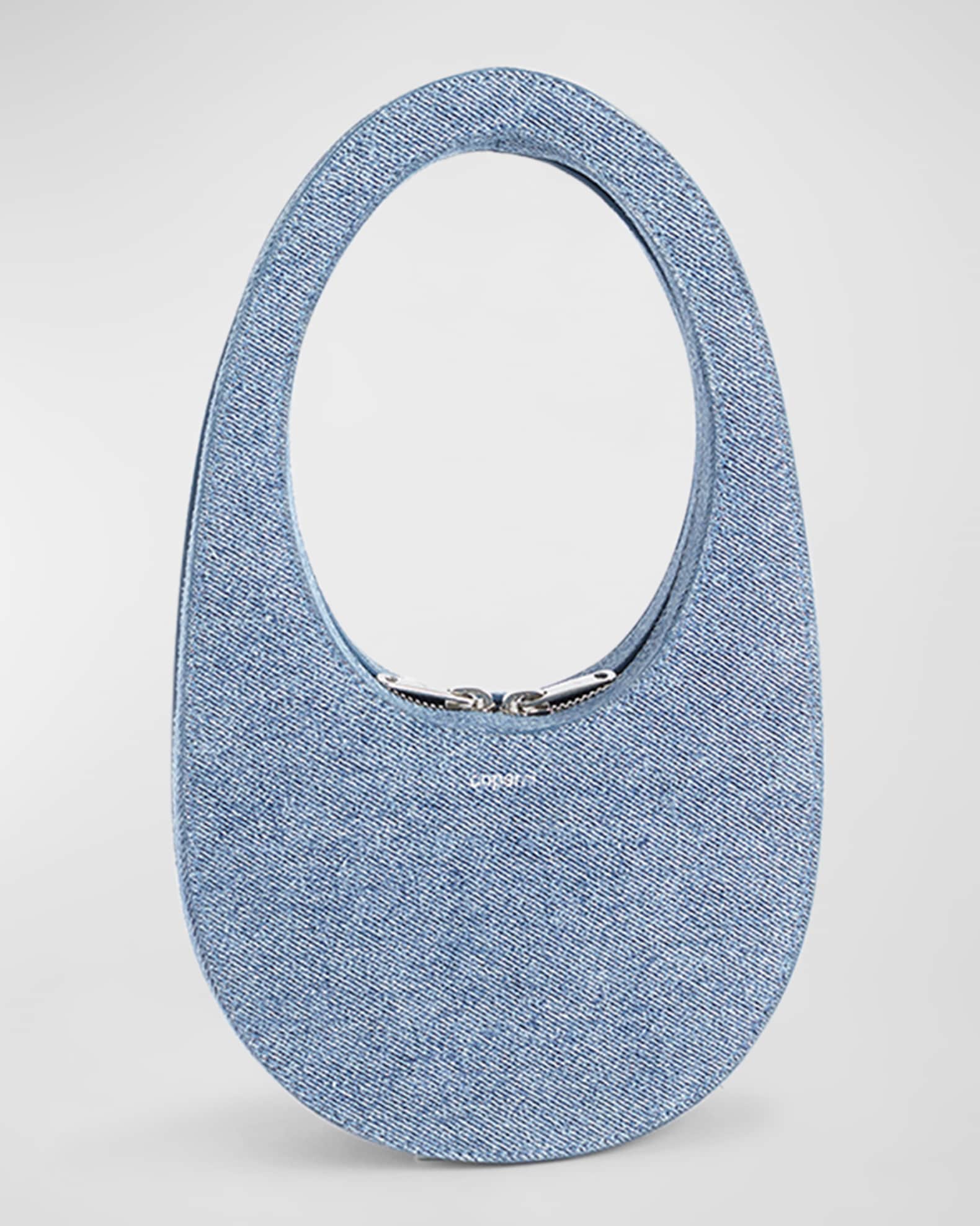 Coperni Swipe Mini Denim Top-Handle Bag | Neiman Marcus
