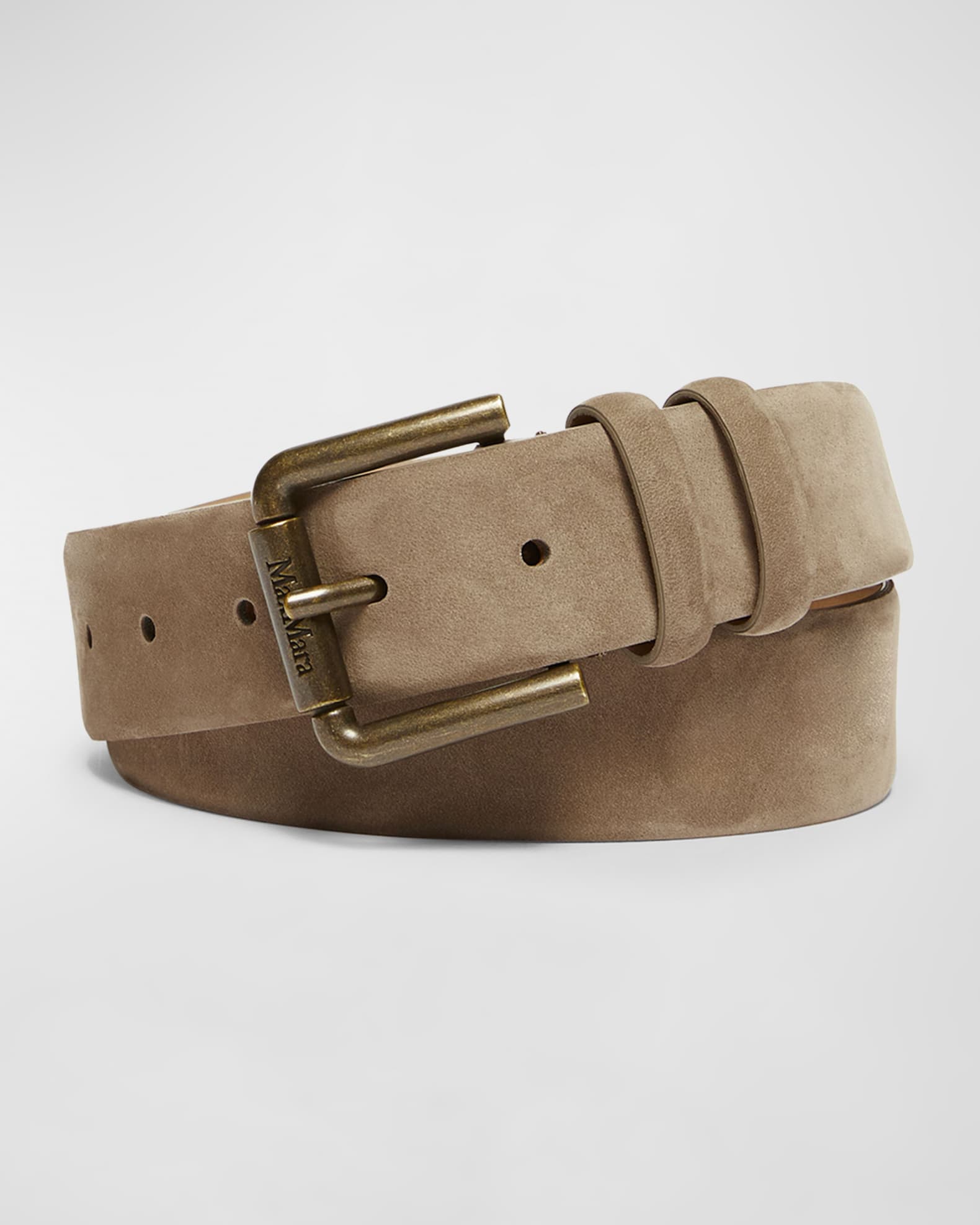 Max Mara Nubuck Leather Belt | Neiman Marcus