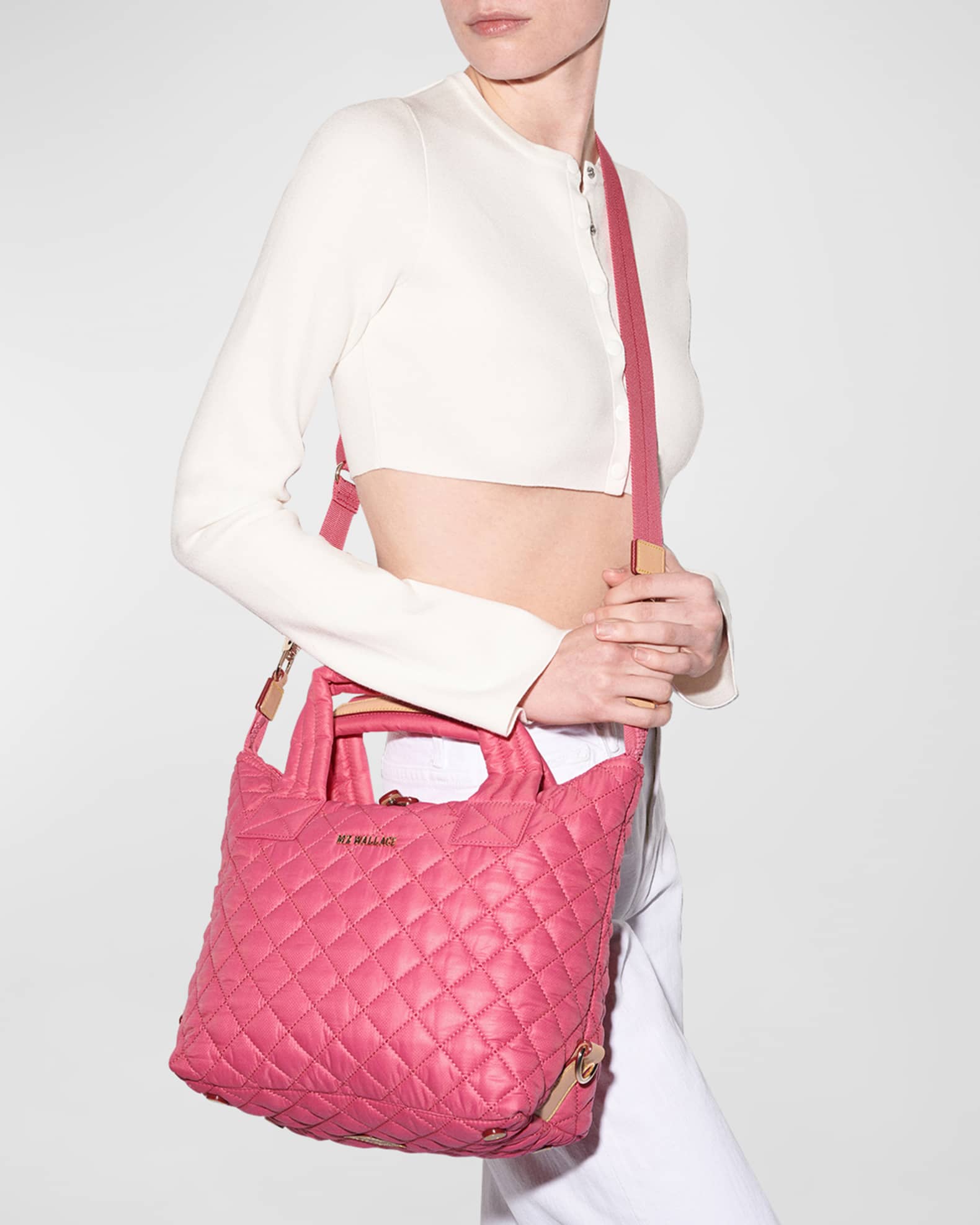 MZ WALLACE Sutton Deluxe Small Quilted Top-Handle Bag | Neiman Marcus
