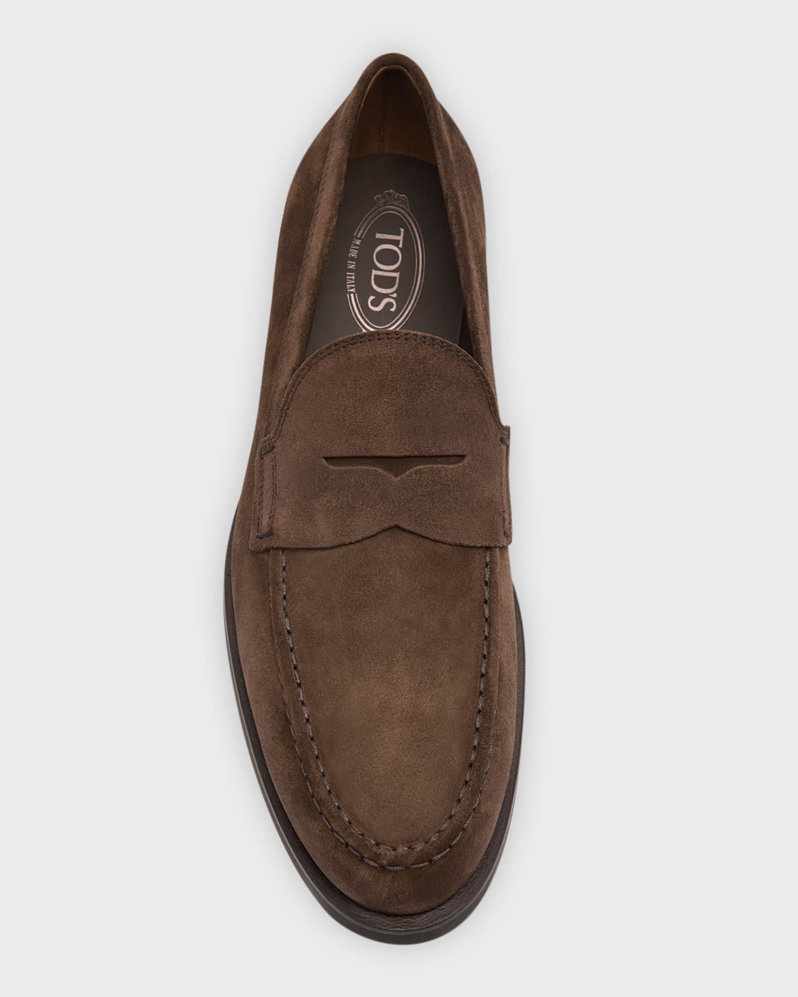 Tod's Men's Suede Mocassin Penny Loafers | Neiman Marcus