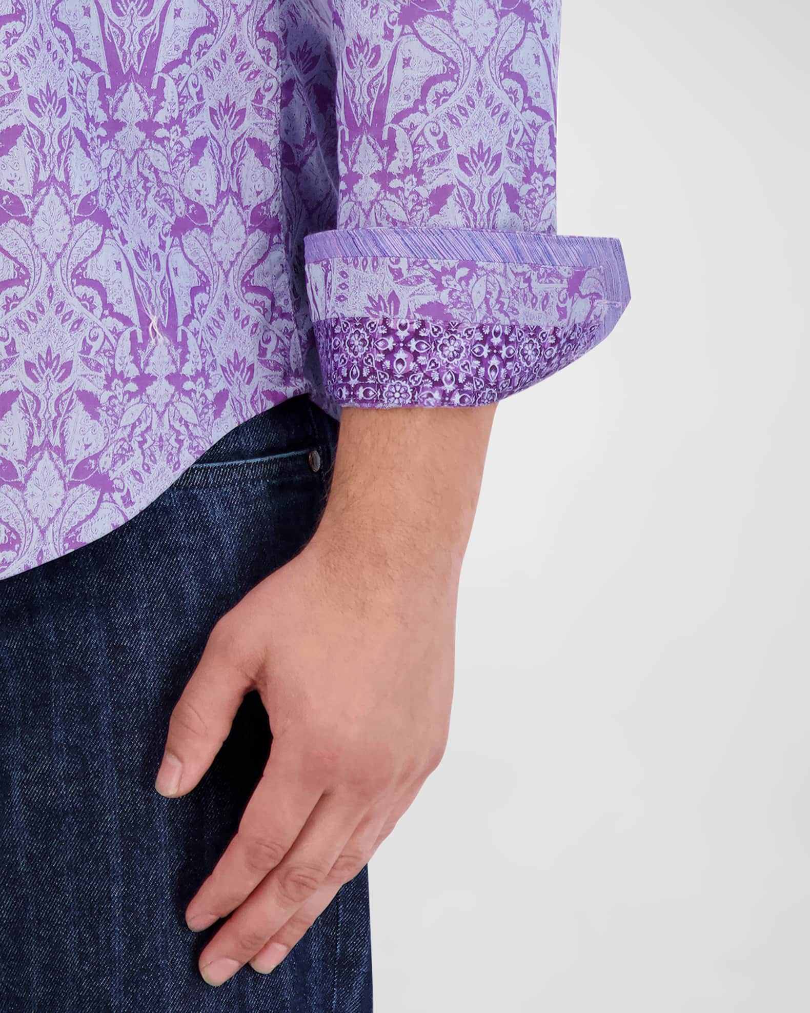 Robert Graham Men's Highland 4 Damask Sport Shirt | Neiman Marcus