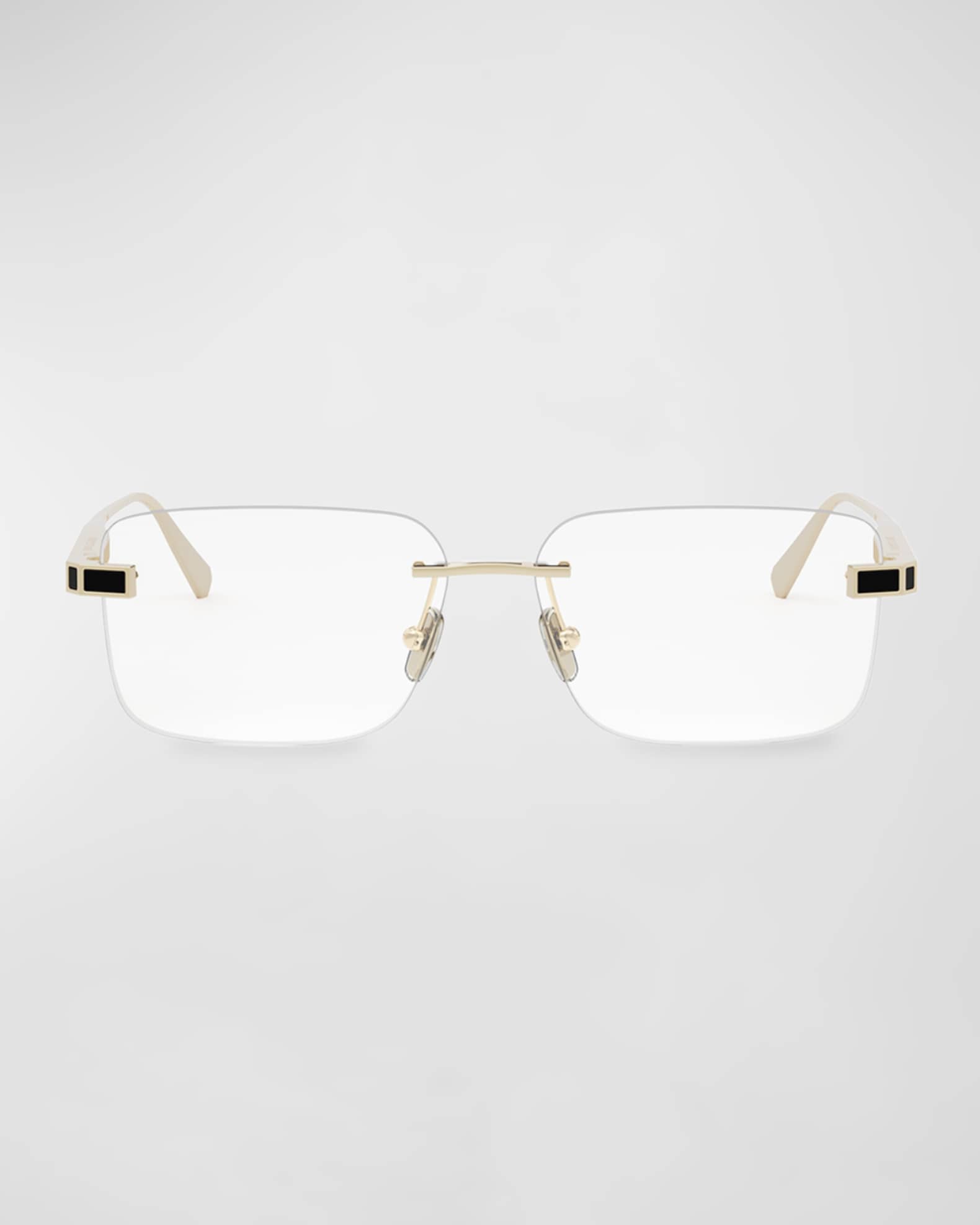 BVLGARI Octo Rectangular Eyeglasses | Neiman Marcus