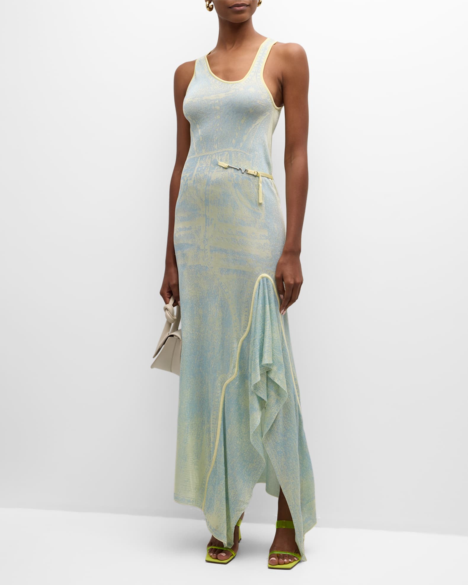 PH5 Peony Sleeveless Long Ruffle Slit Dress | Neiman Marcus