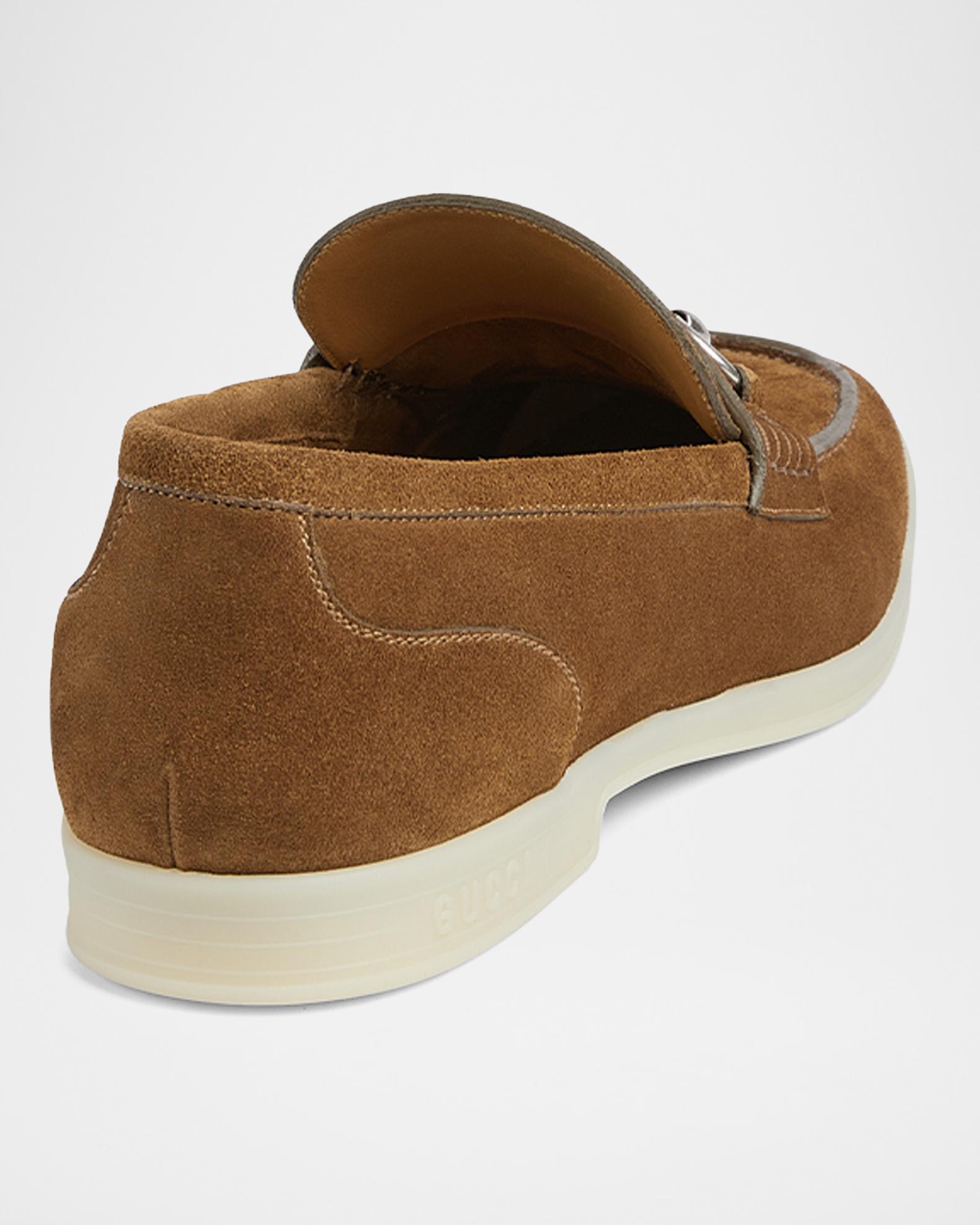 Gucci Men's Konrad Suede Bit Loafers | Neiman Marcus