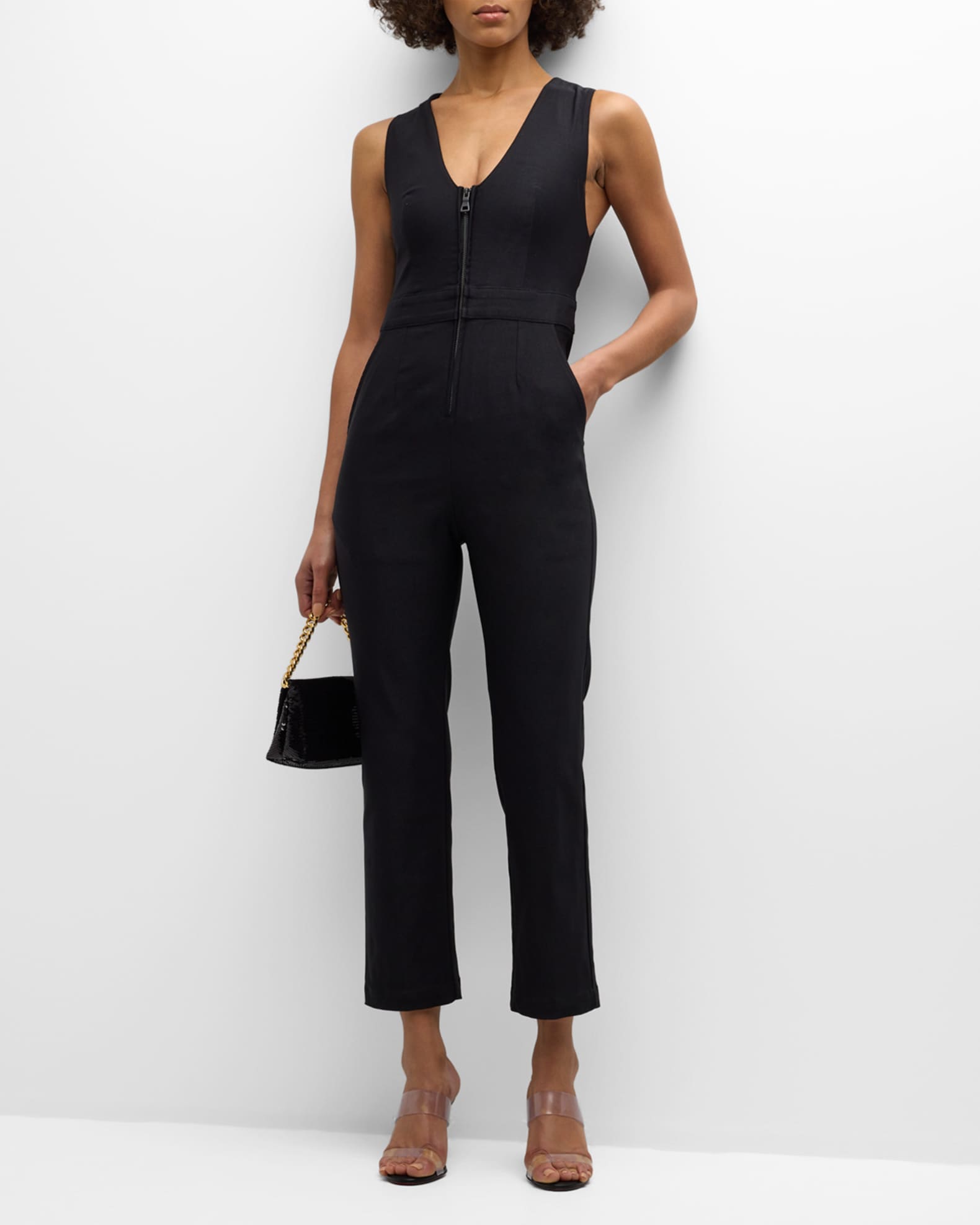Rivet Utility Rockstar Front Zip Jumpsuit | Neiman Marcus