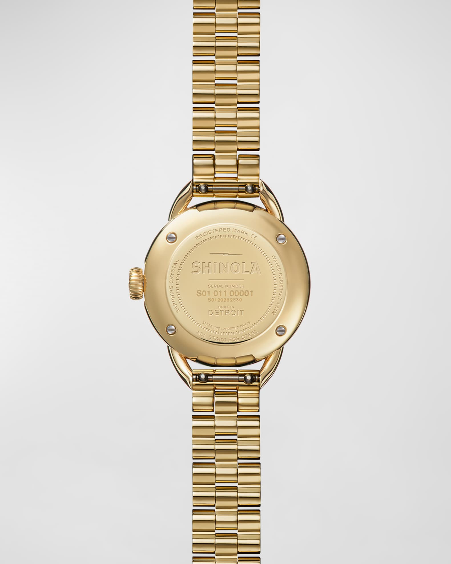 Shinola Runabout Gold Bracelet Watch, 25mm | Neiman Marcus