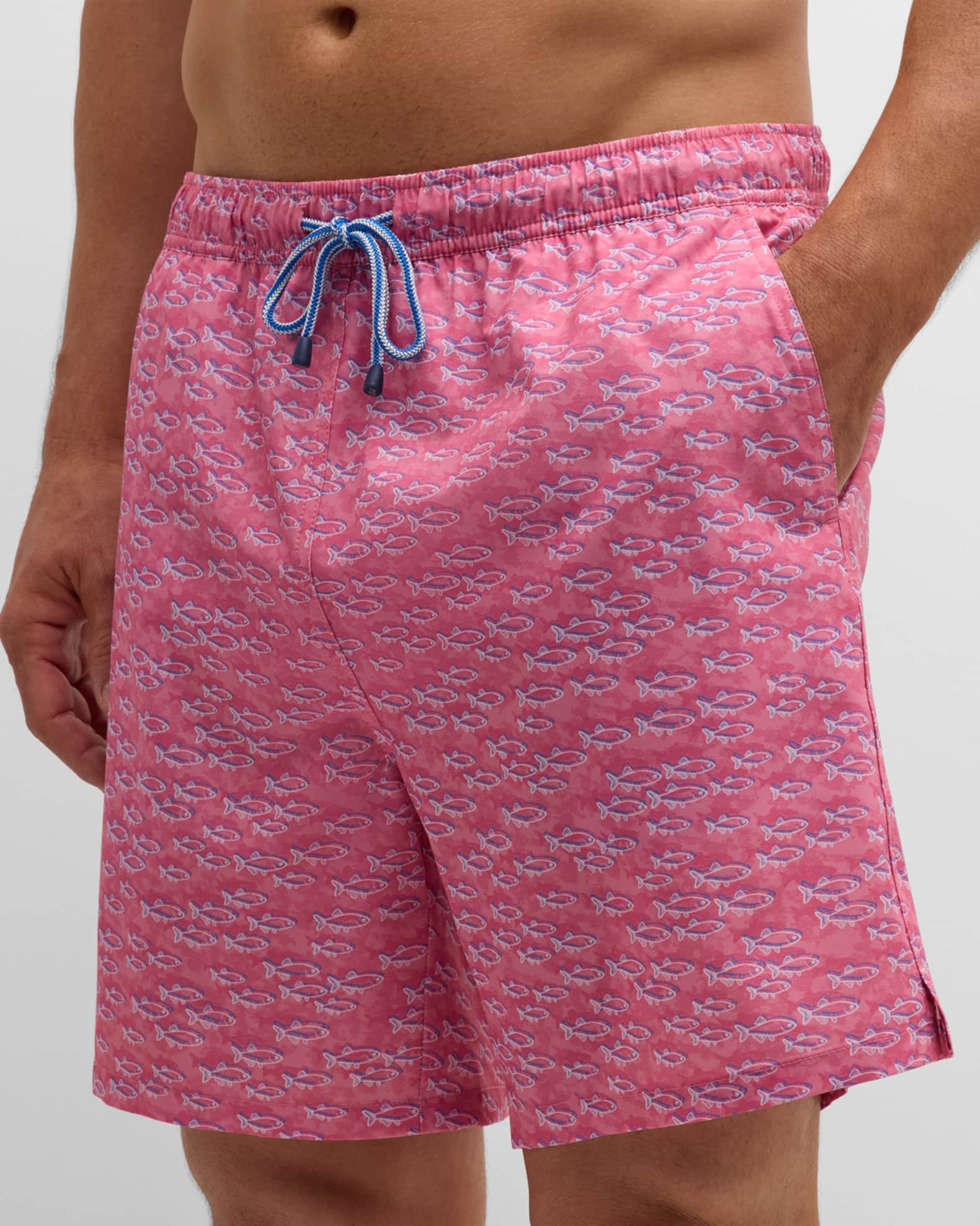 Peter Millar Men's School of Fish Swim Trunks | Neiman Marcus