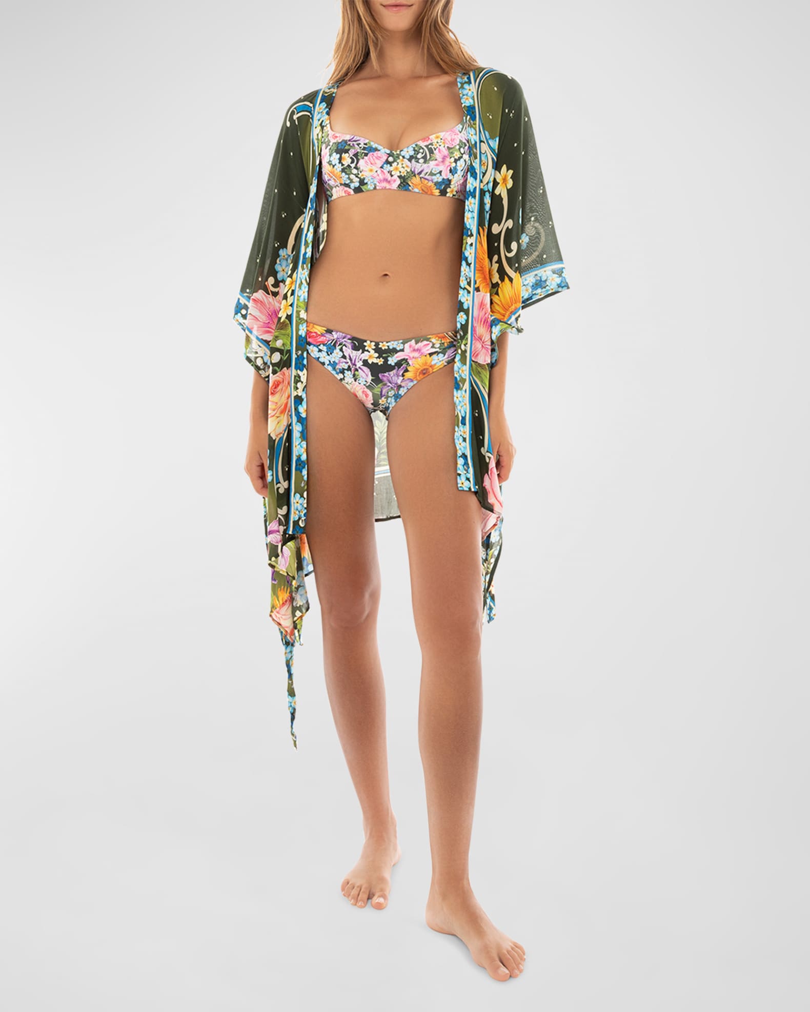 Agua Bendita Cora Dreamin Kimono Coverup | Neiman Marcus