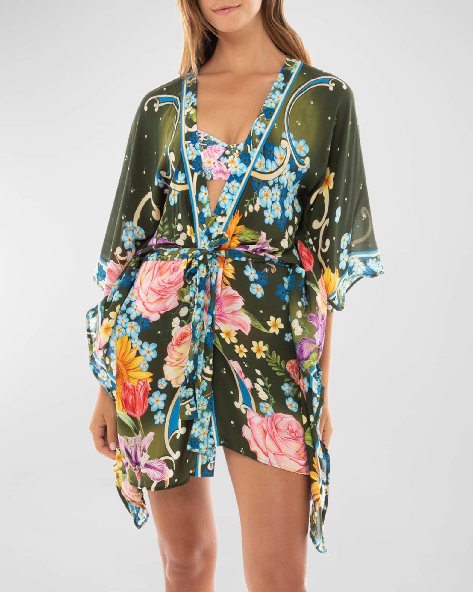 Agua Bendita Cora Dreamin Kimono Coverup | Neiman Marcus