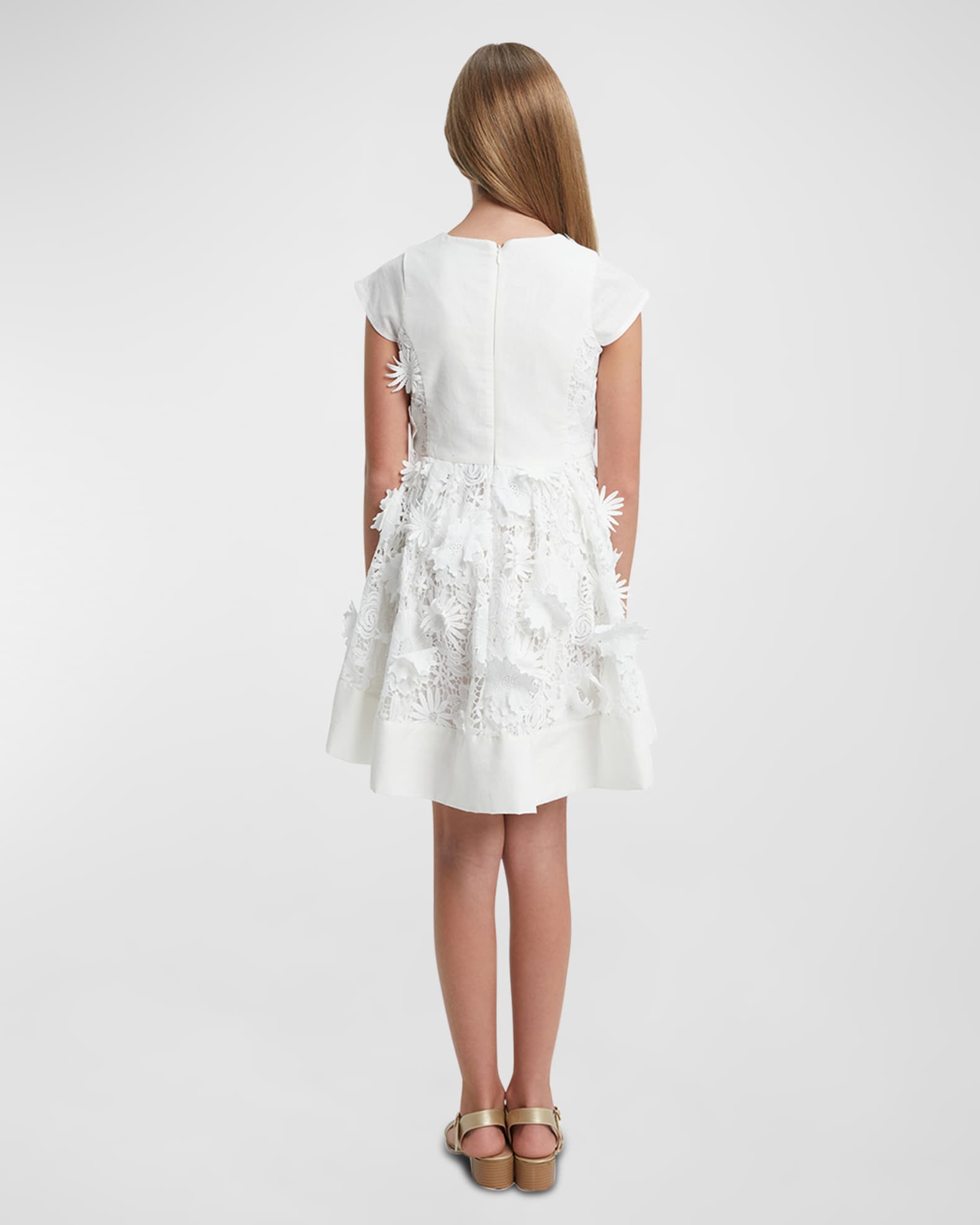 Bardot Junior Girl's Aven Starlet Embroidered Cutwork Mini Dress, Size ...