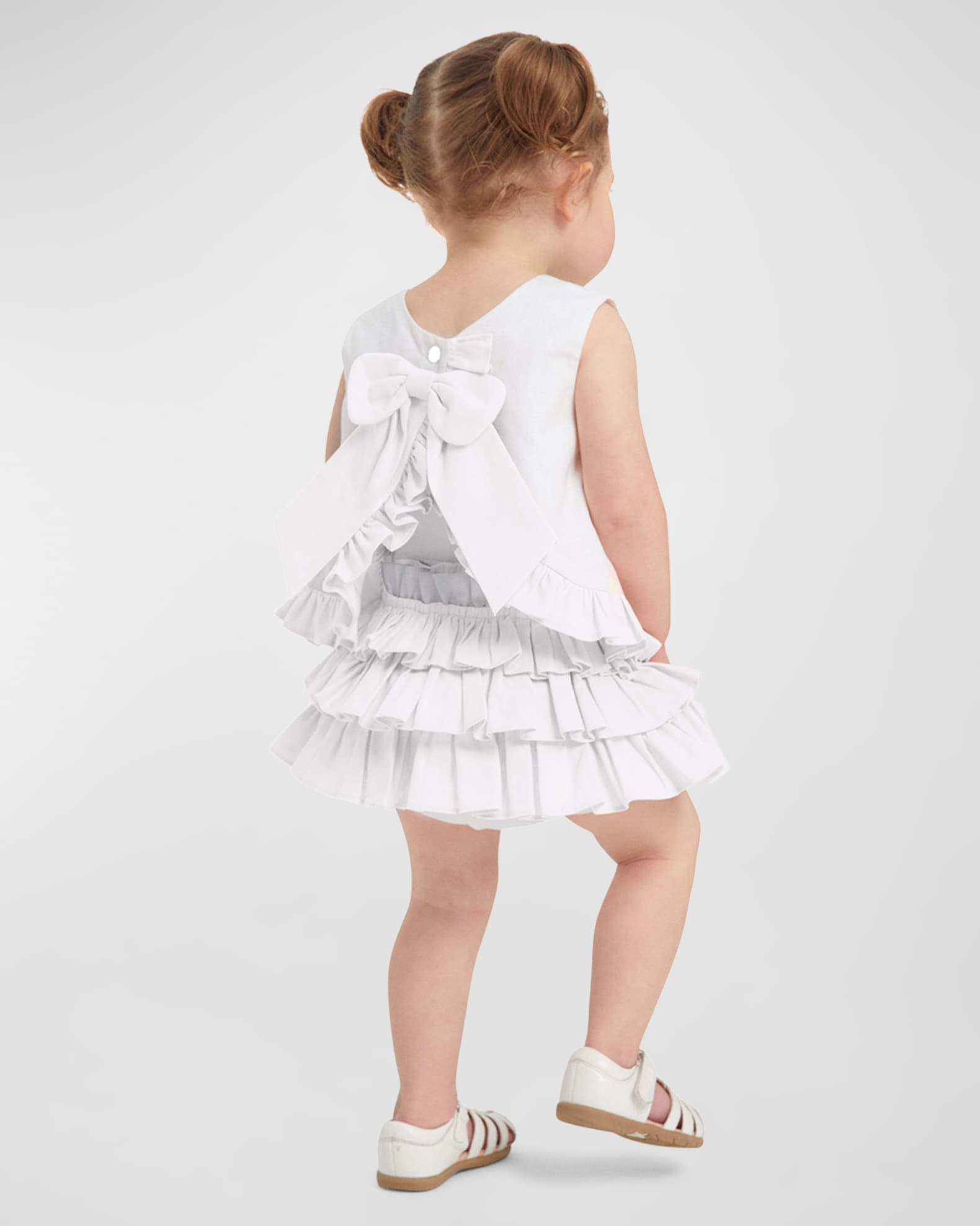 Bardot Junior Girl's Brinley Linen and Cotton Ruffle Dress, Size 6M-3 ...