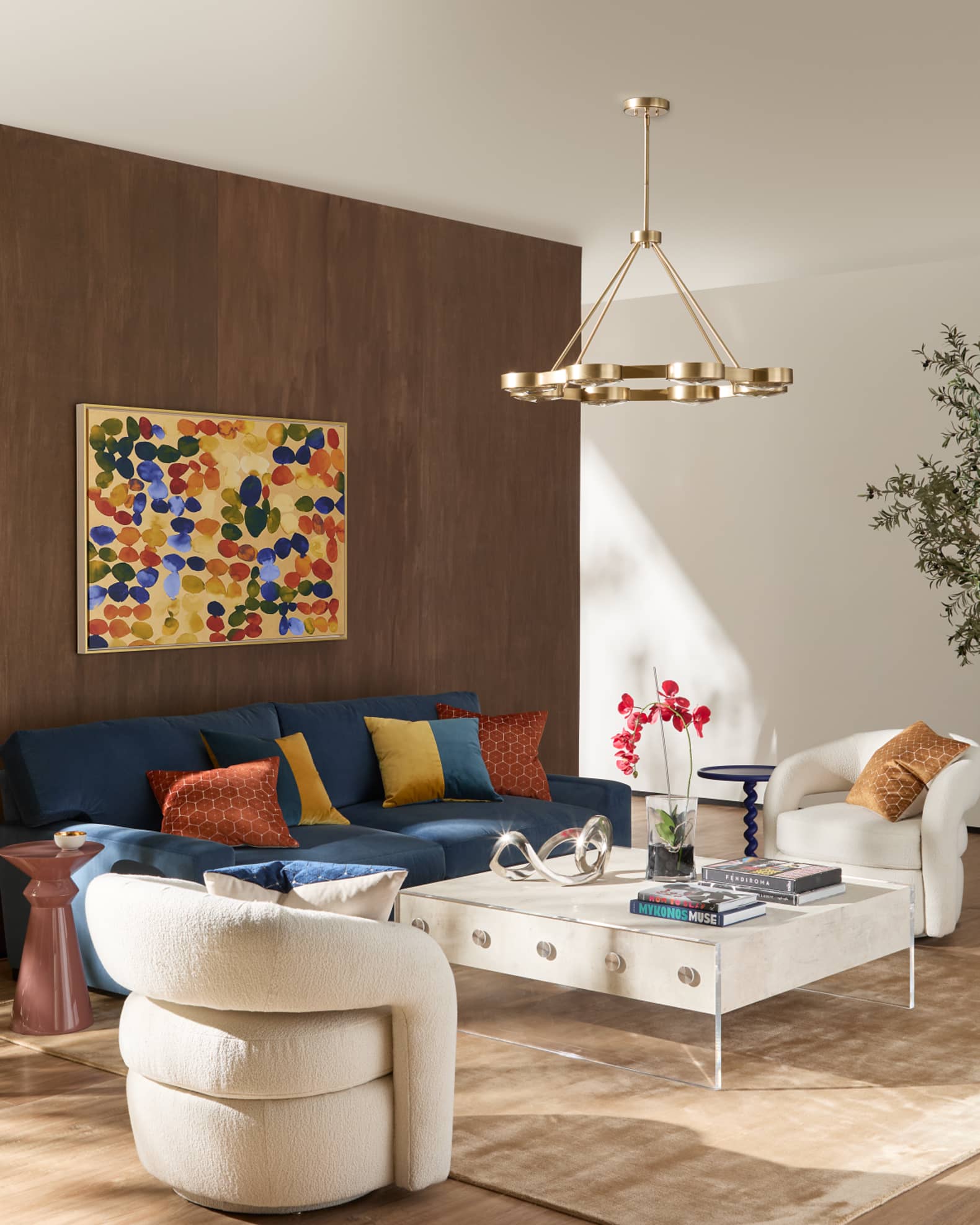 Eastern Accents Uma Colorblock Decorative Pillow, 20" Square | Neiman ...