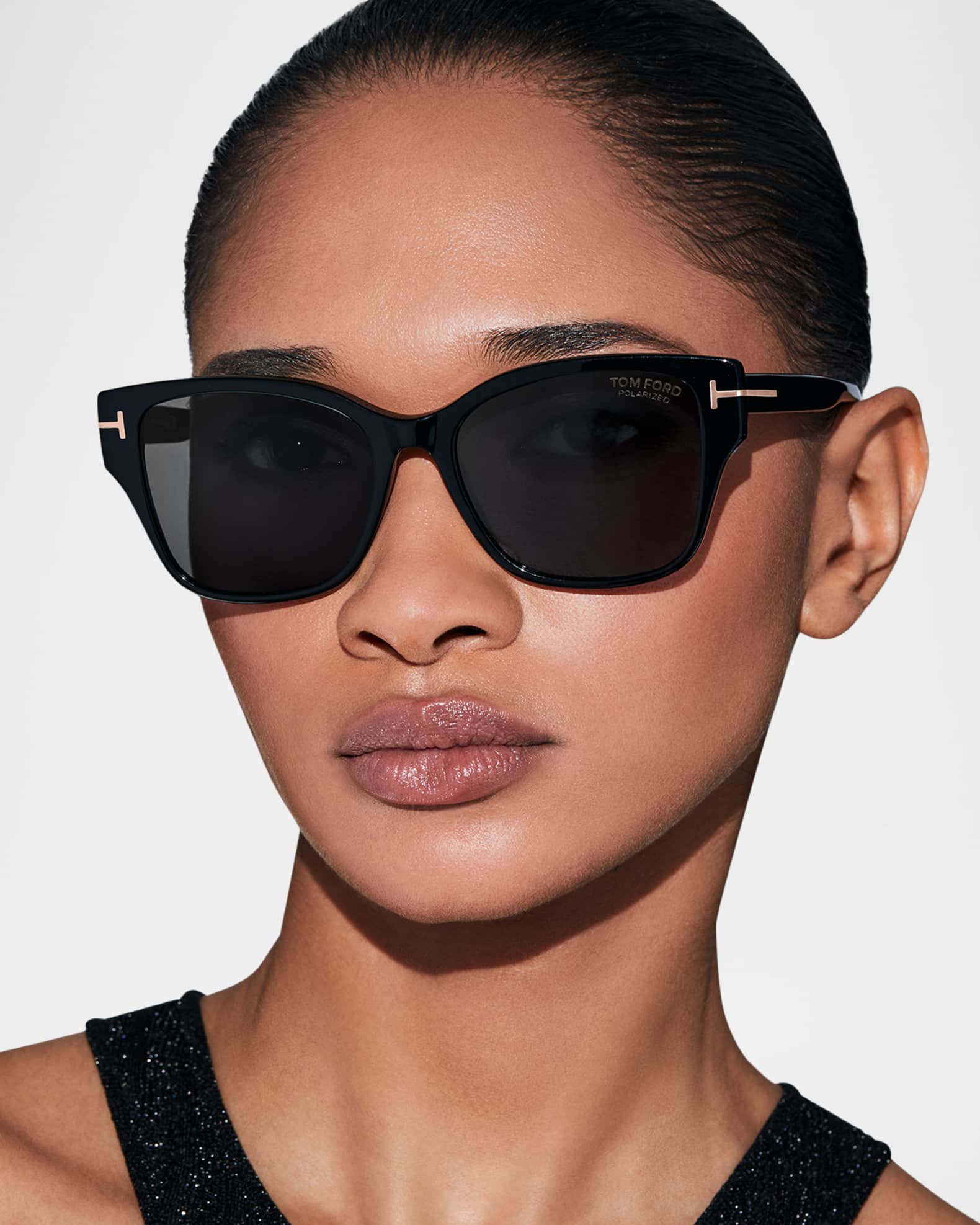 TOM FORD Elsa Polarized Acetate Butterfly Sunglasses | Neiman Marcus
