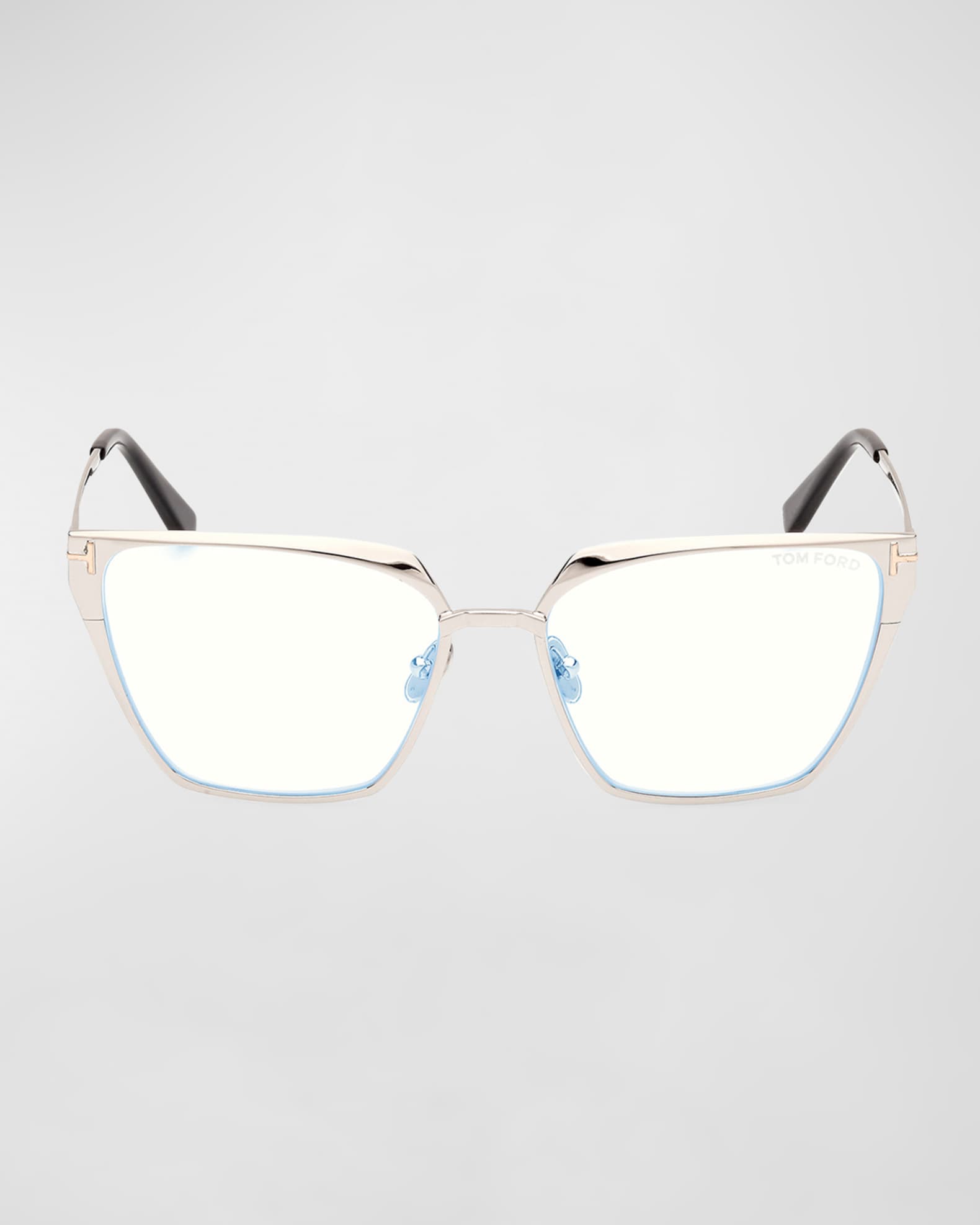 TOM FORD Blue Blocking Metal Cat-Eye Glasses | Neiman Marcus