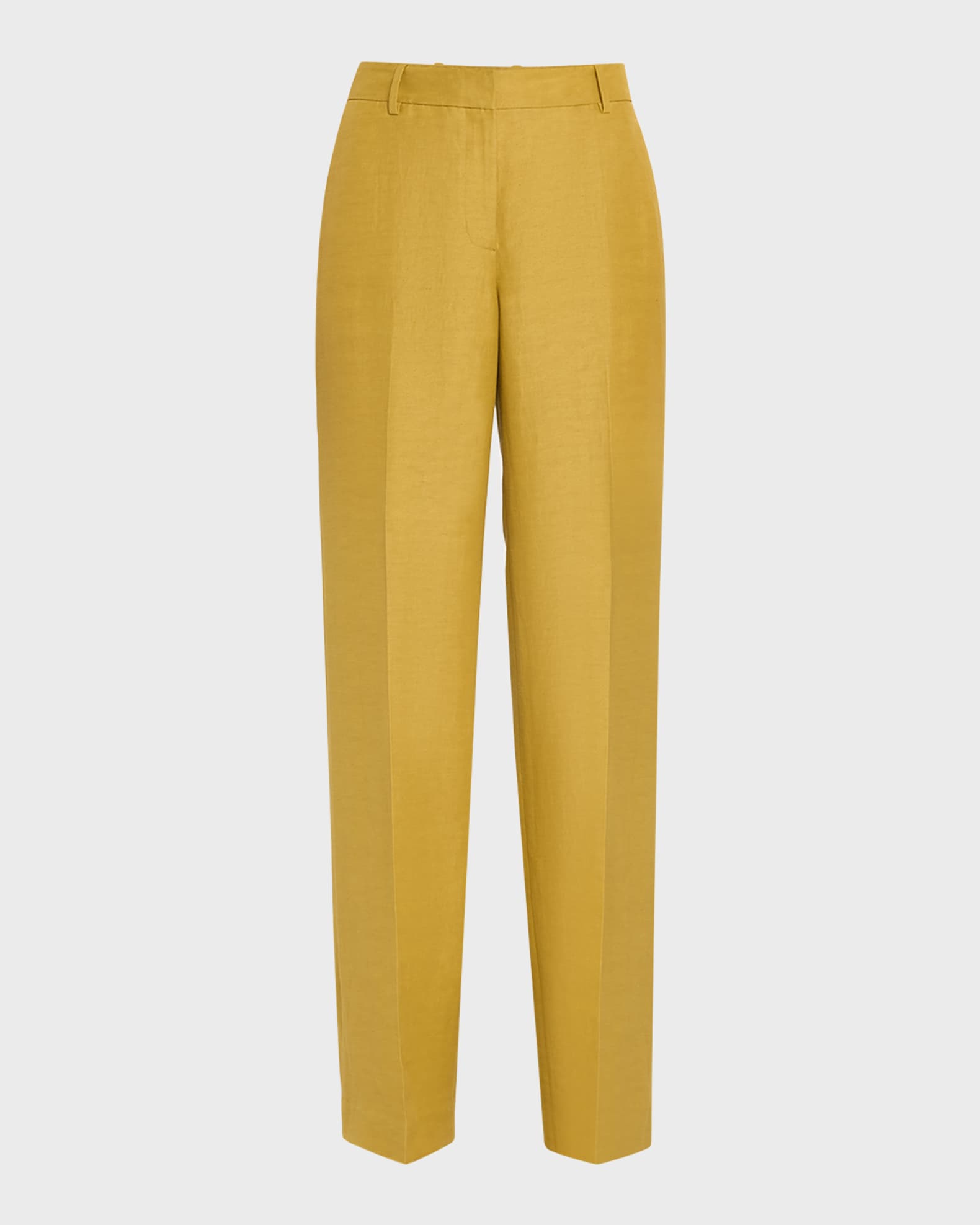 Lafayette 148 New York Gates High-Rise Straight-Leg Linen-Blend Pants ...