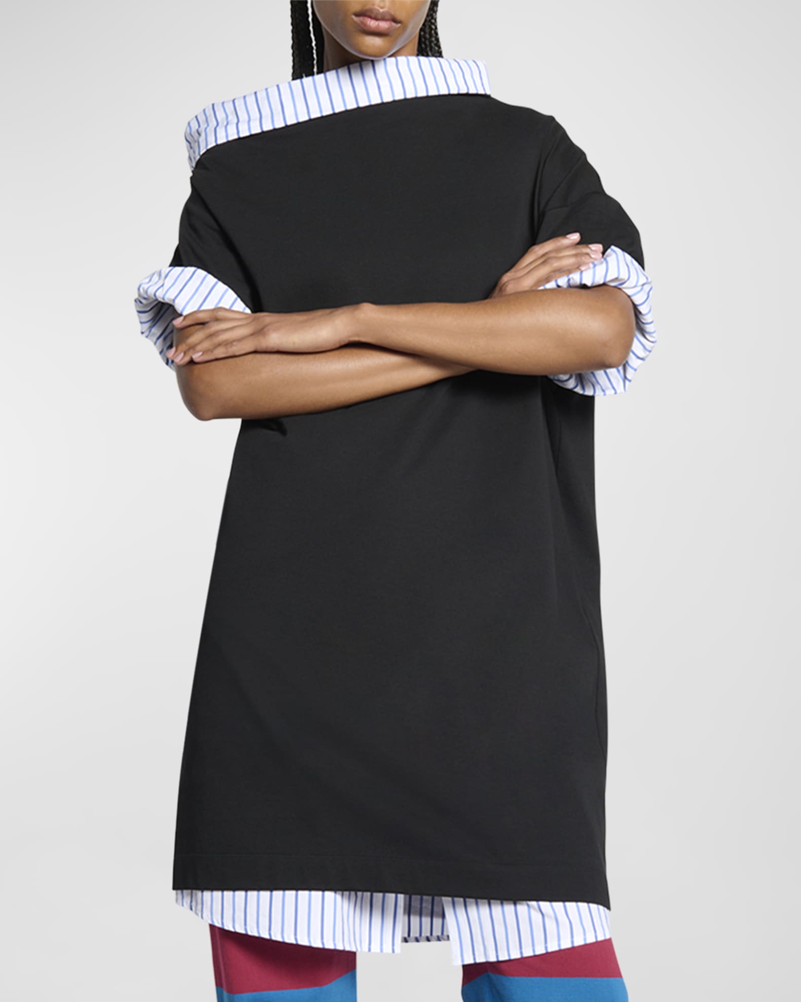 Dries Van Noten Henea Layered Shirtdress | Neiman Marcus