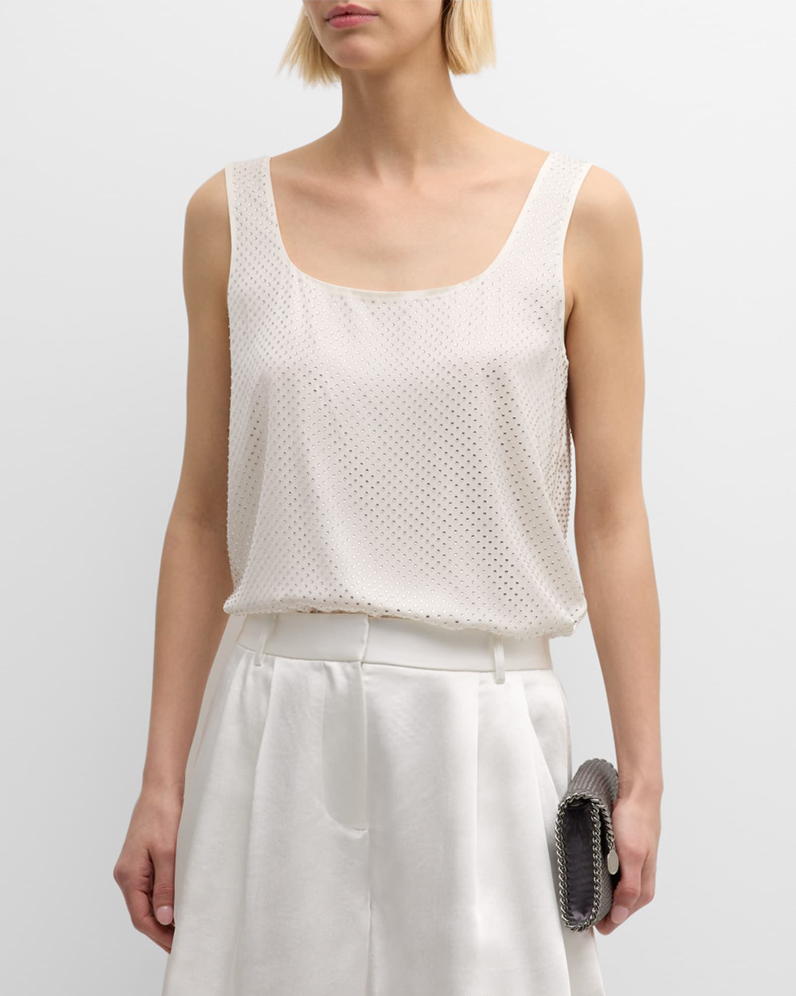 Kobi Halperin Nina Sleeveless Rhinestone Blouse | Neiman Marcus