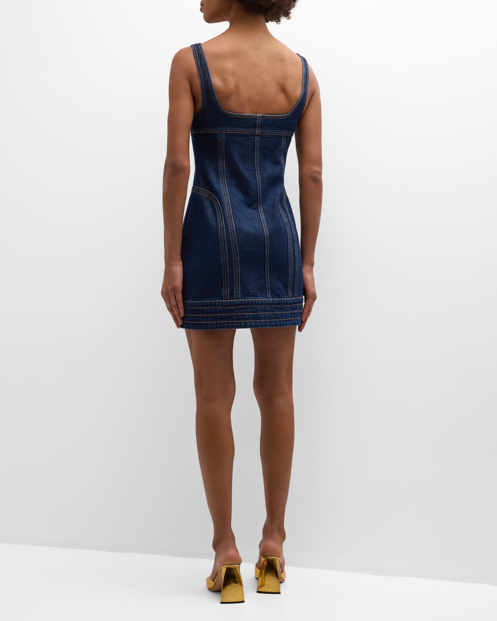 Acler Valleybrook Denim Mini Dress | Neiman Marcus