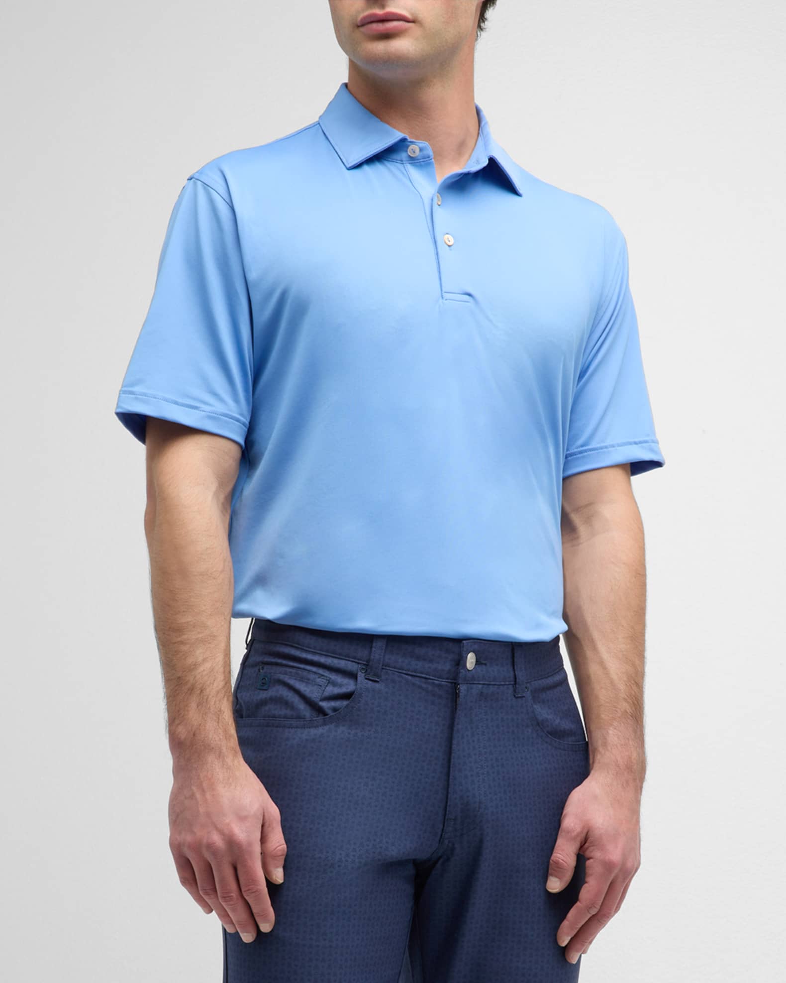 Peter Millar Men's Solid Performance Jersey Polo Shirt | Neiman Marcus