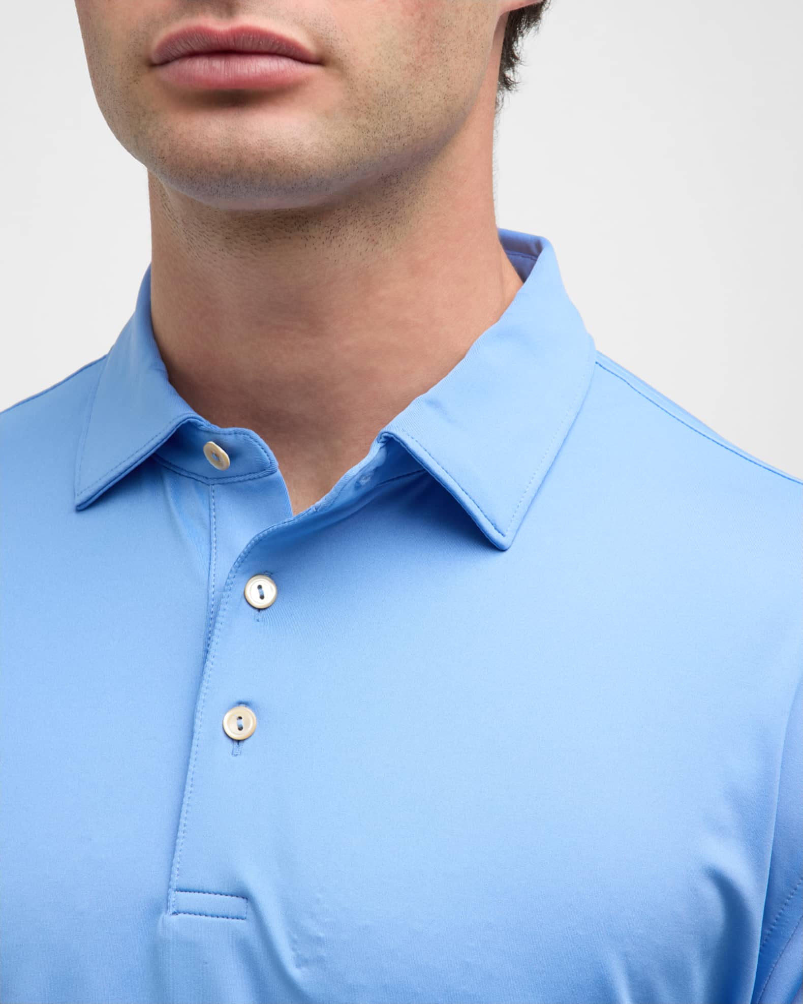 Peter Millar Men's Solid Performance Jersey Polo Shirt | Neiman Marcus