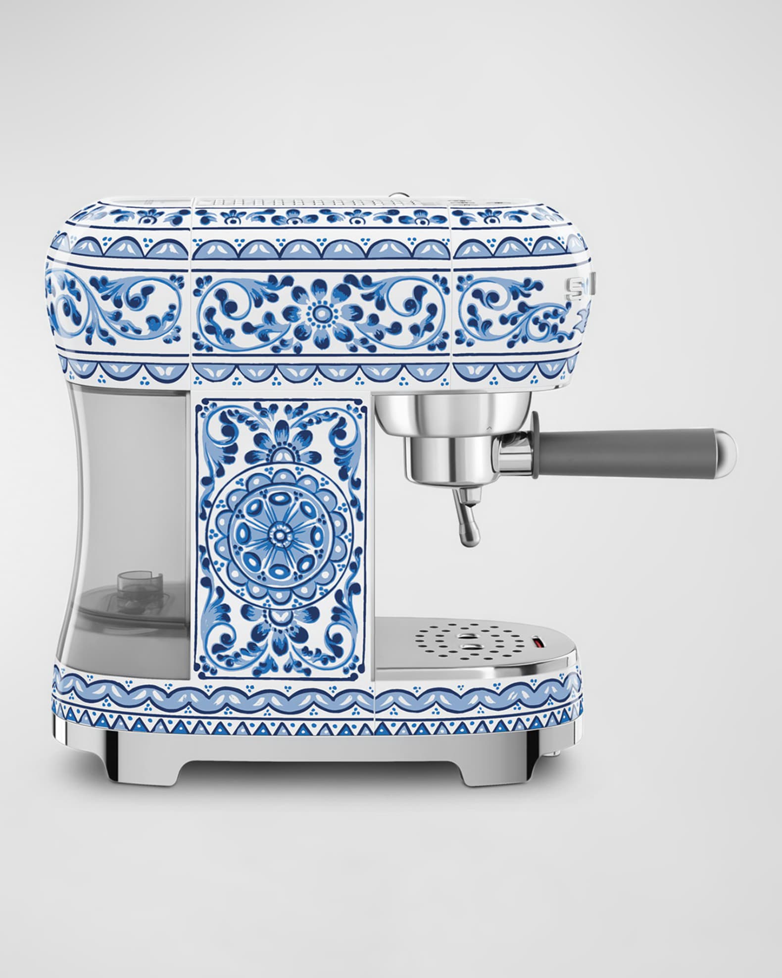 Smeg x Dolce&Gabbana Blu Mediterraneo Manual Espresso Machine | Neiman ...