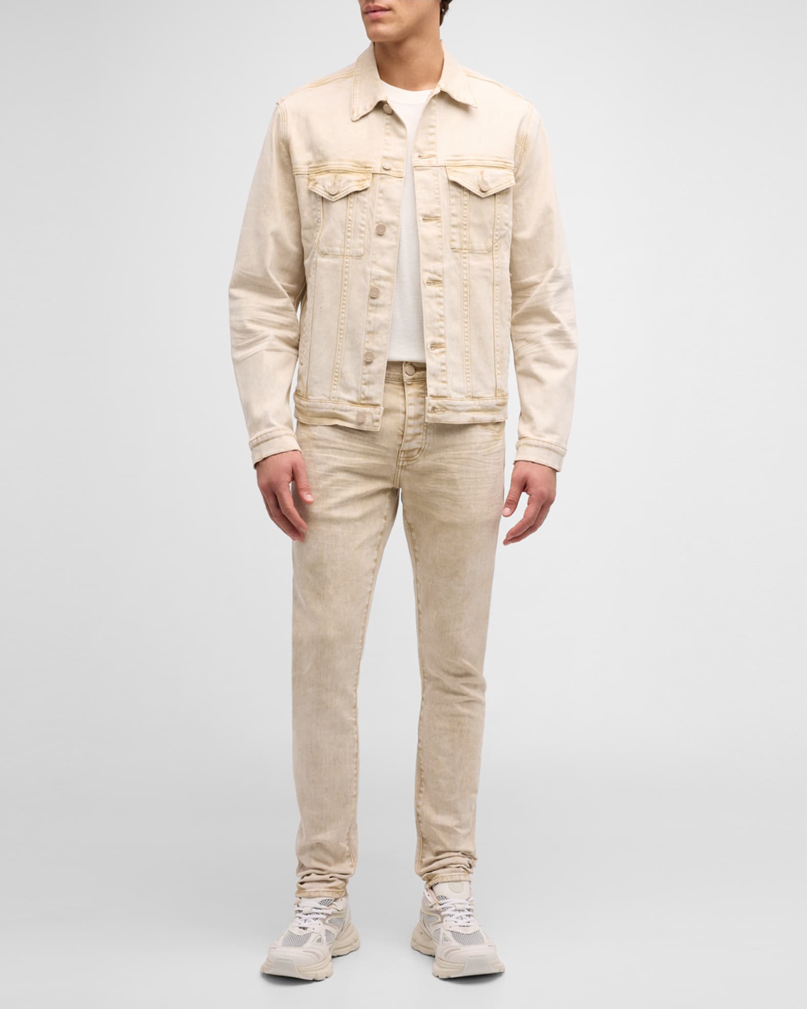 PURPLE Men's Skinny Khaki Denim Jeans | Neiman Marcus