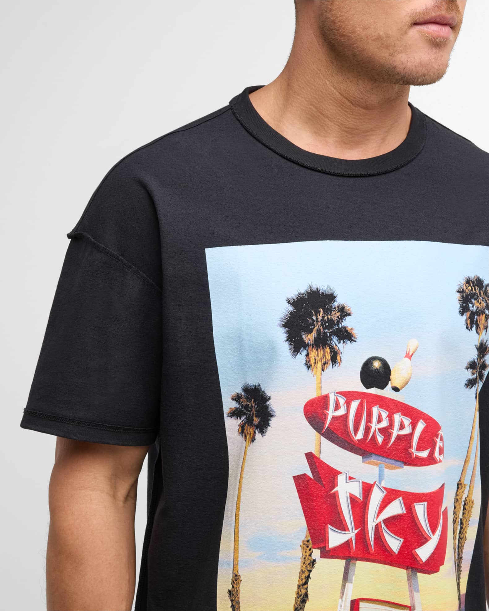 PURPLE x Blue Sky Men's Printed T-Shirt | Neiman Marcus