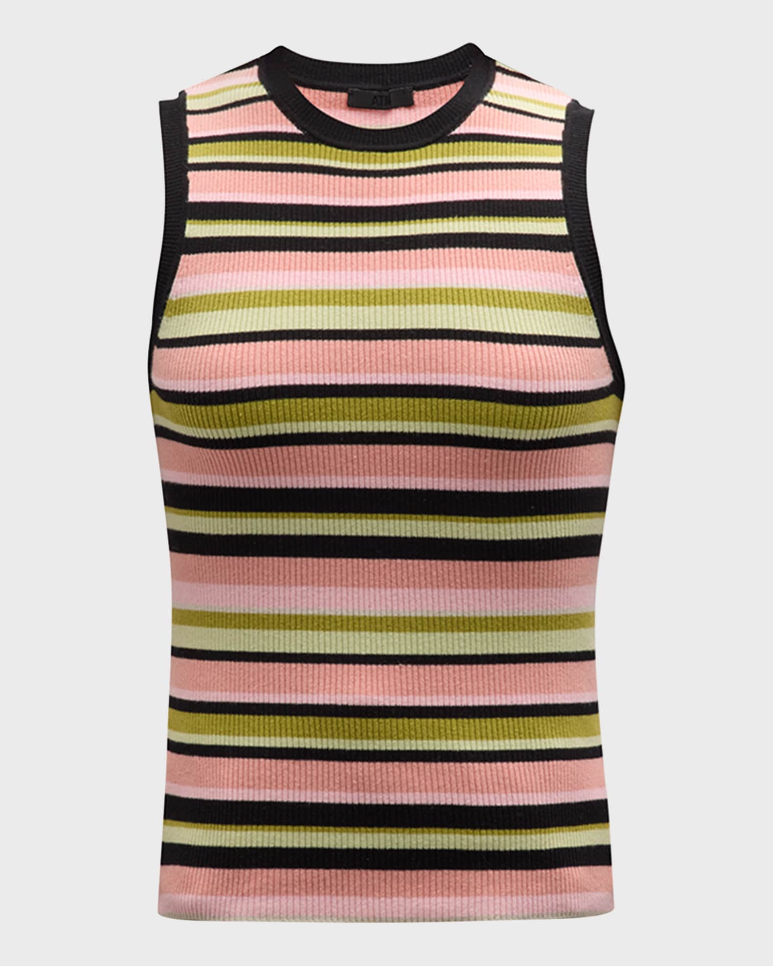 ATM Anthony Thomas Melillo Multi-Yarn Cotton Stripe Tank Top | Neiman ...