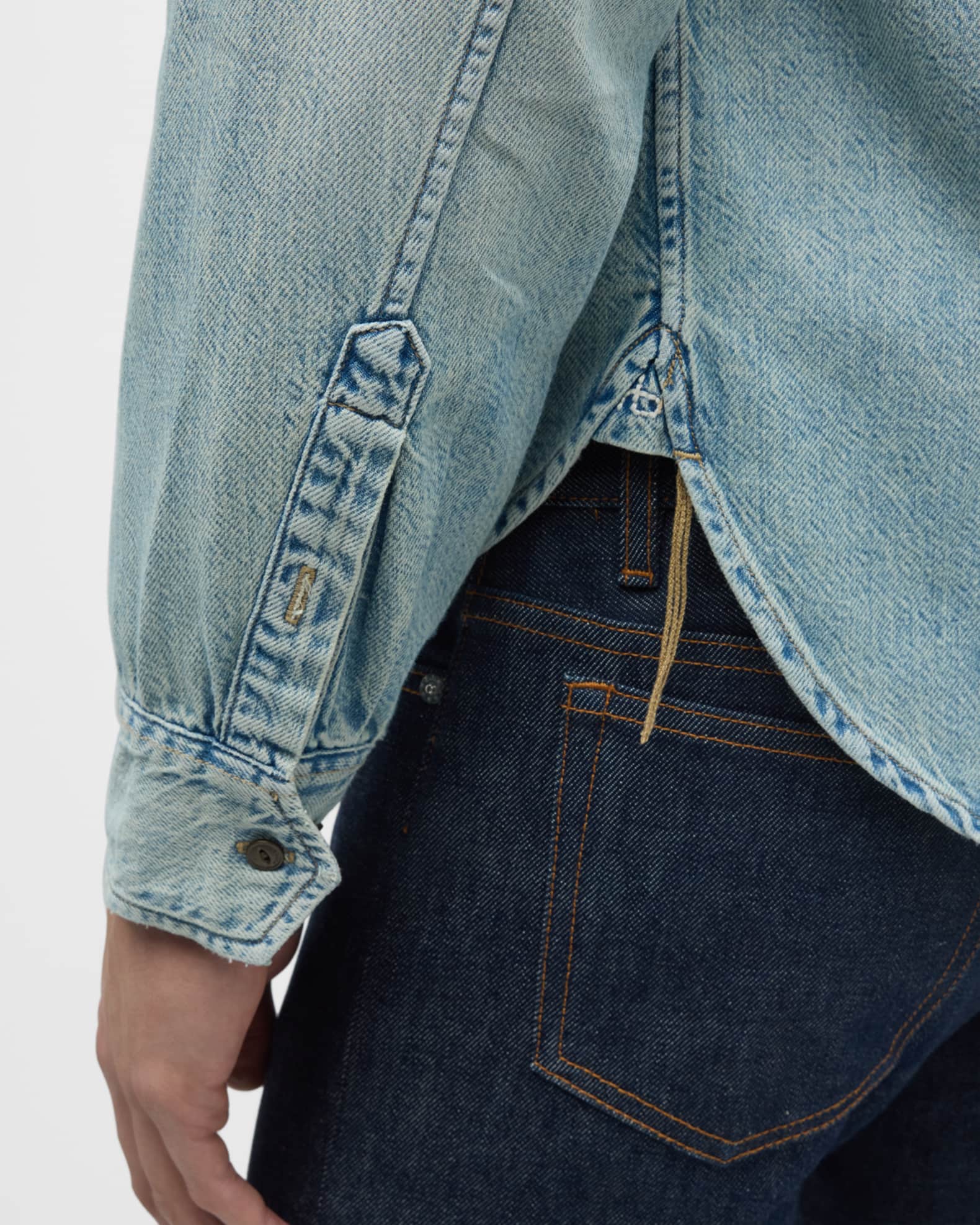 Rag & Bone Men's Jack Denim Engineered Button-Down Shirt | Neiman Marcus