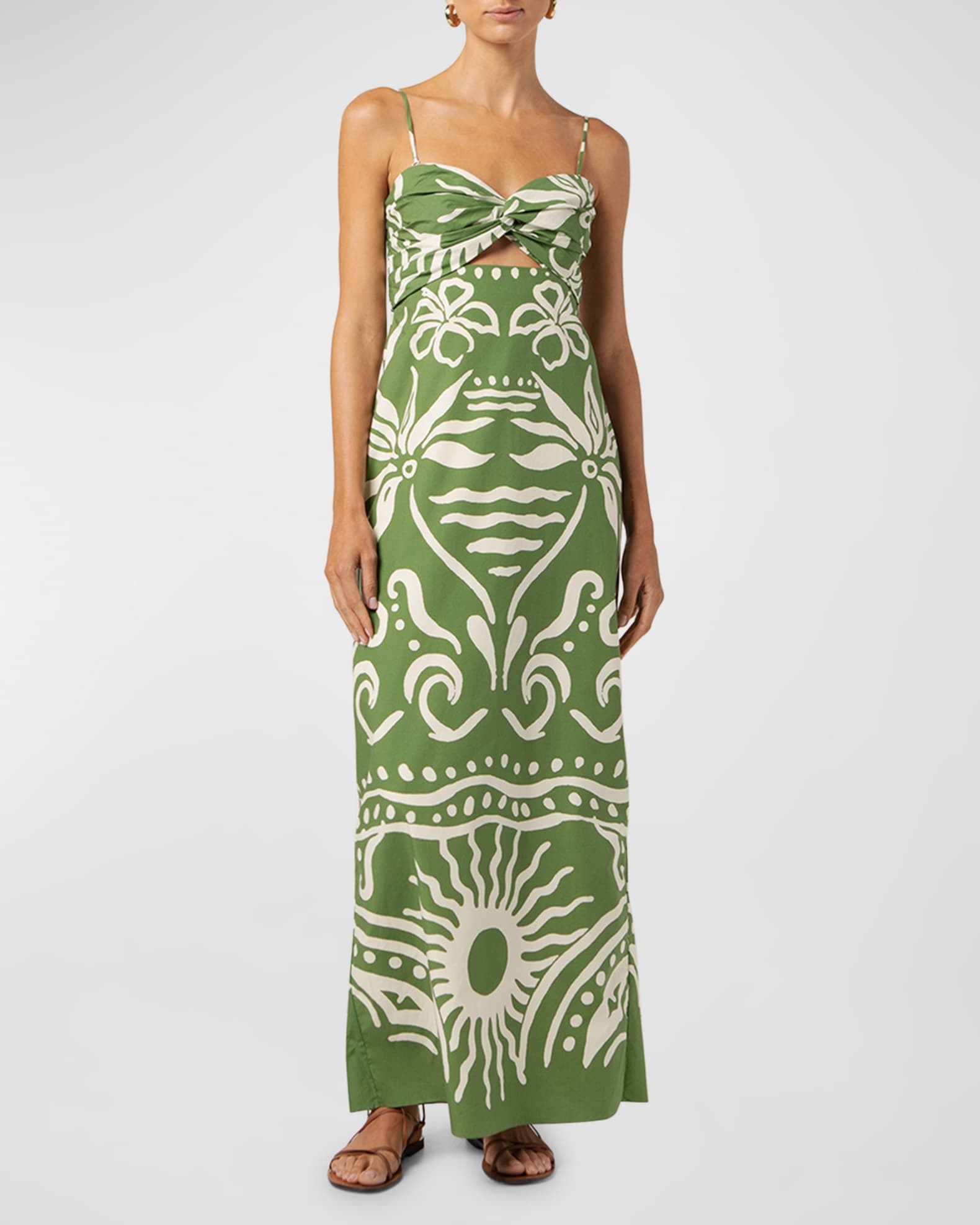 Cala de la Cruz Apia Organic Cotton Sweetheart Sheath Dress | Neiman Marcus