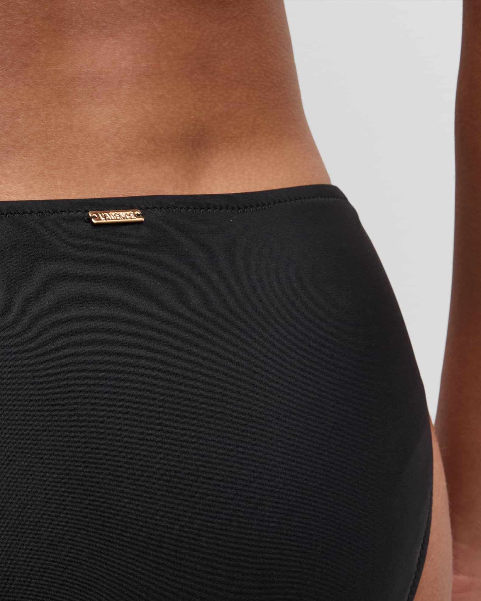 L'Agence Nicole Solid Classic Bikini Bottoms | Neiman Marcus