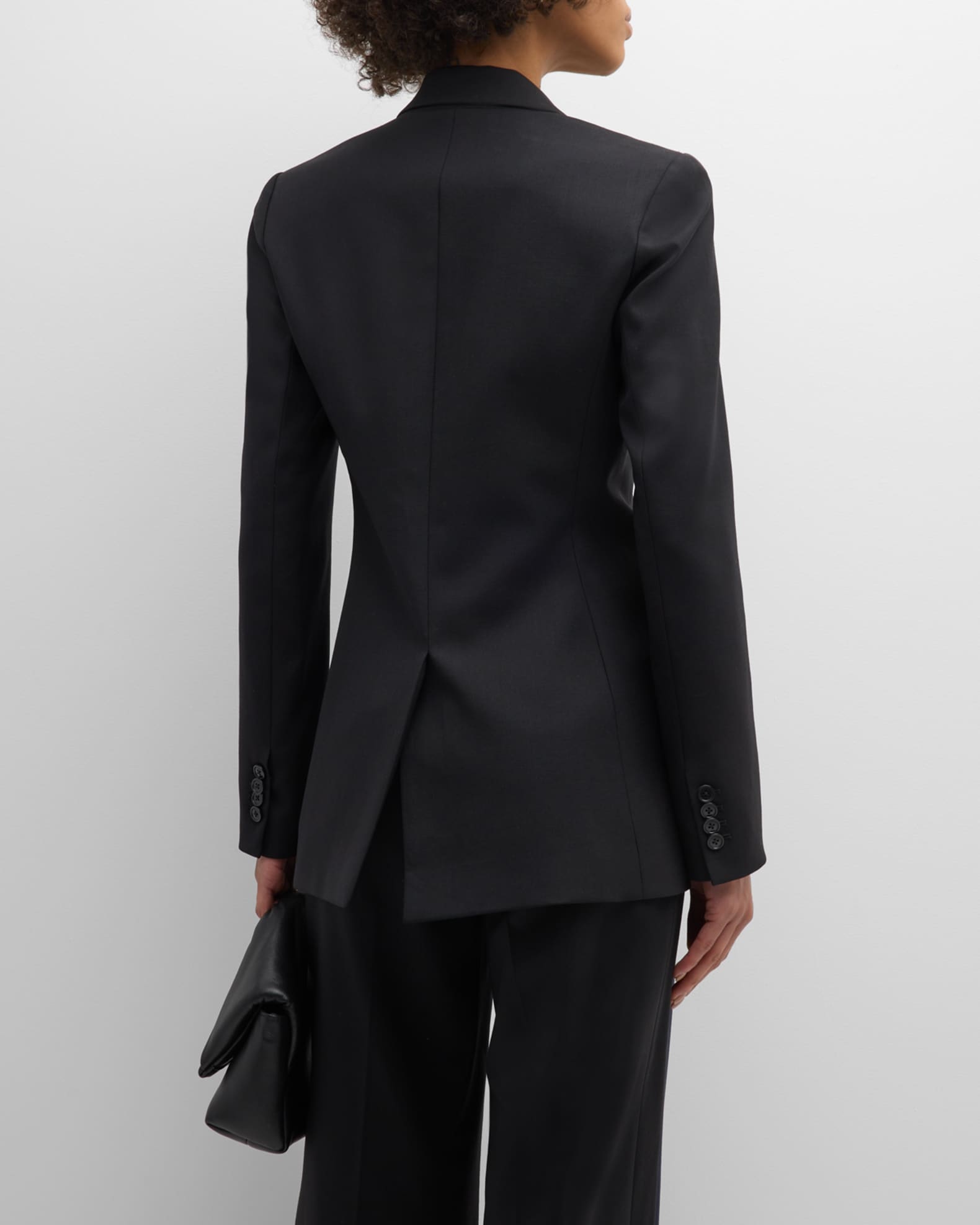 ARGENT Double-Breasted Colorblock Wool Blazer | Neiman Marcus