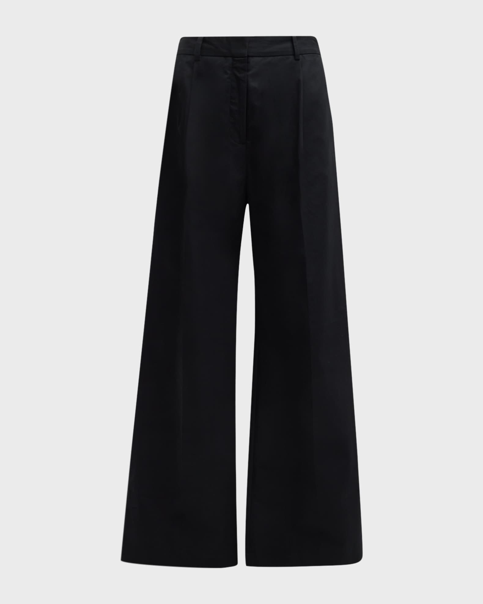 ARGENT Pleated High-Rise Wide-Leg Trousers | Neiman Marcus